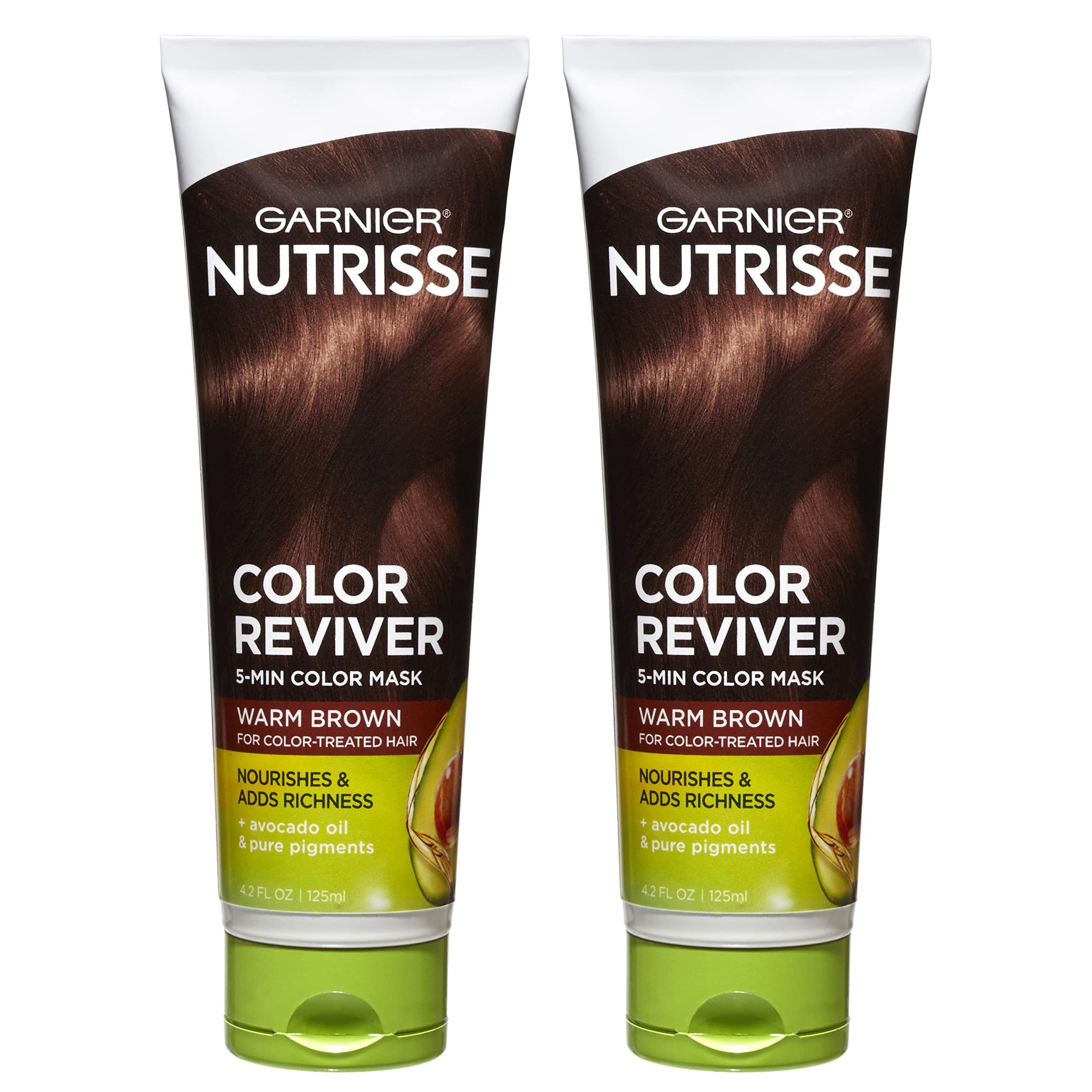 Garnier Hair Color Nutrisse Color Reviver 5 MIN Color Mask, Warm Brown ...