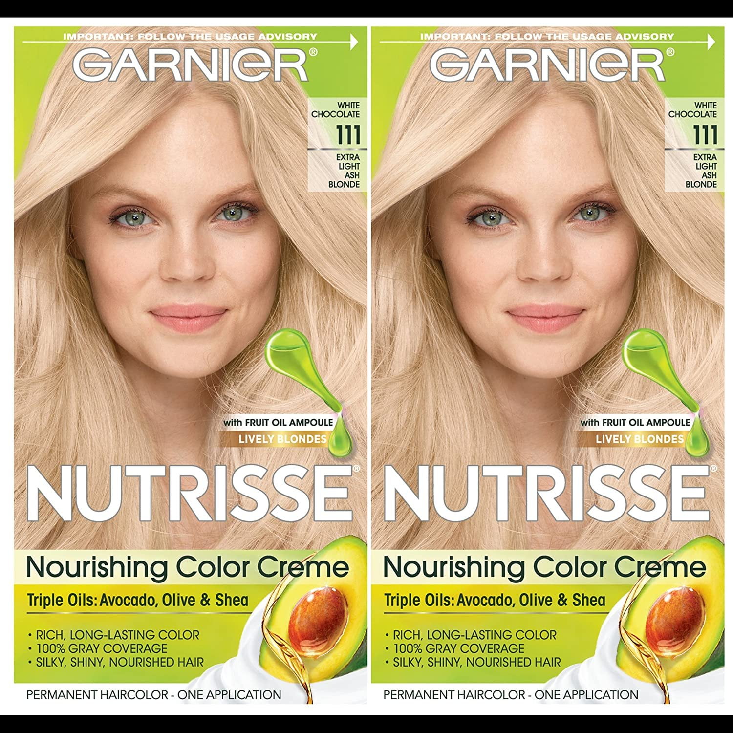 Garnier Hair Color Nutrisse Nourishing Creme, 111 Extra-Light Ash ...