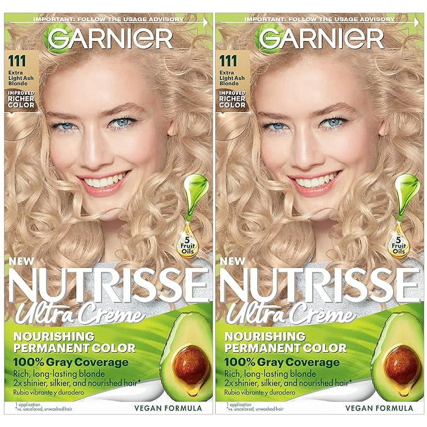 Garnier Hair Color Nutrisse Nourishing Creme, 111 Extra-Light Ash ...