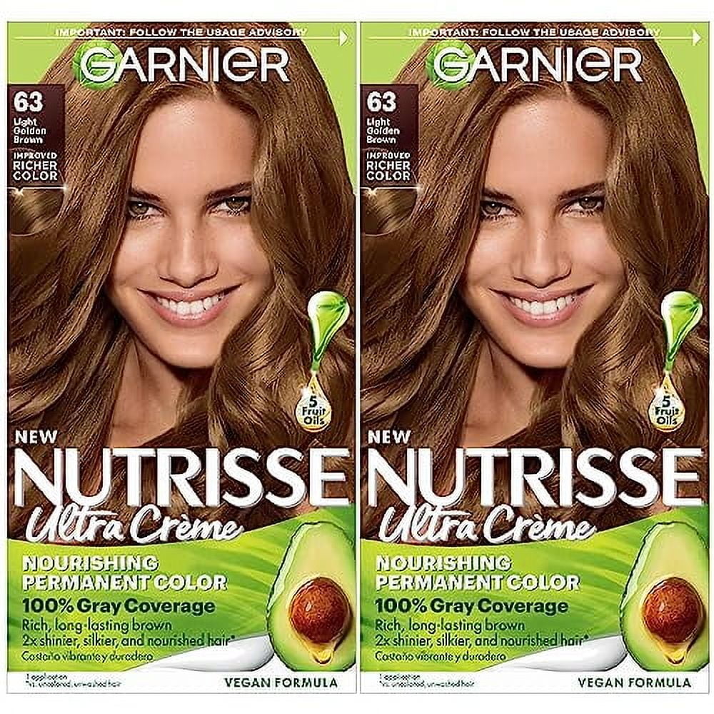 Garnier Hair Color Nutrisse Nourishing Creme, 63 Light Golden Brown ...