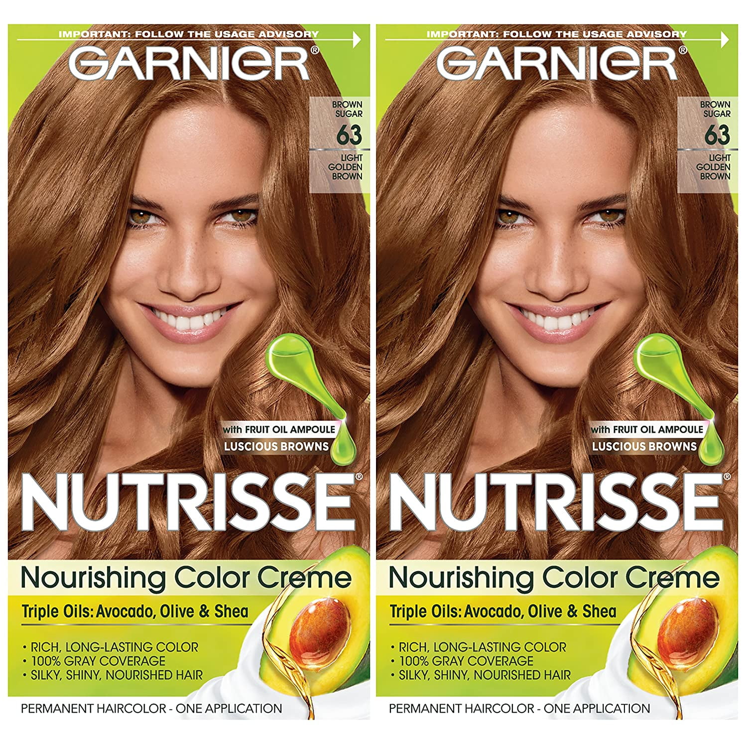 Garnier Nutrisse Nourishing Creme, 63 Light Golden-Brown Sugar ...