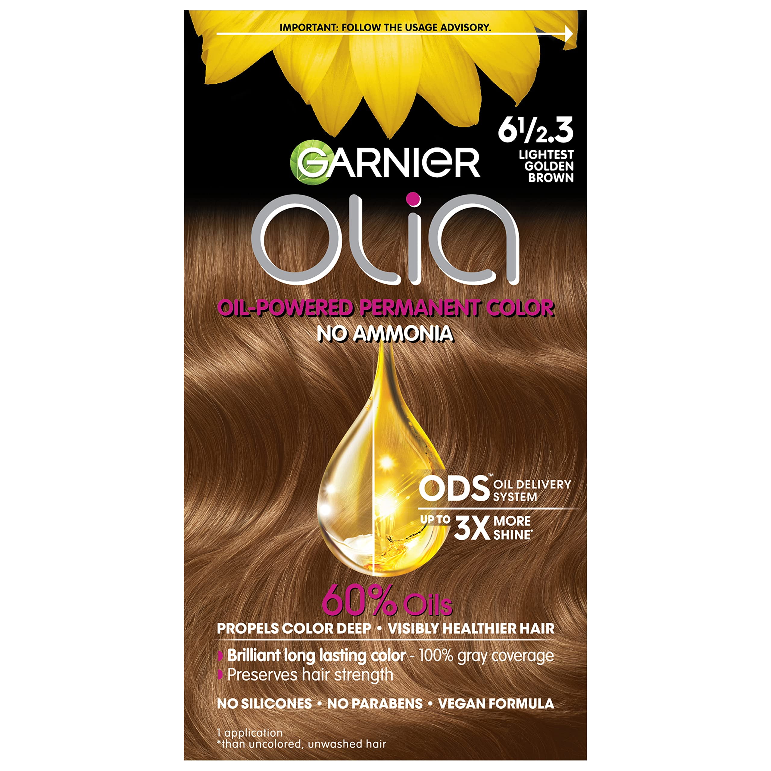 Garnier Hair Color Olia Ammonia-Free Brilliant Color Oil-Rich Permanent ...