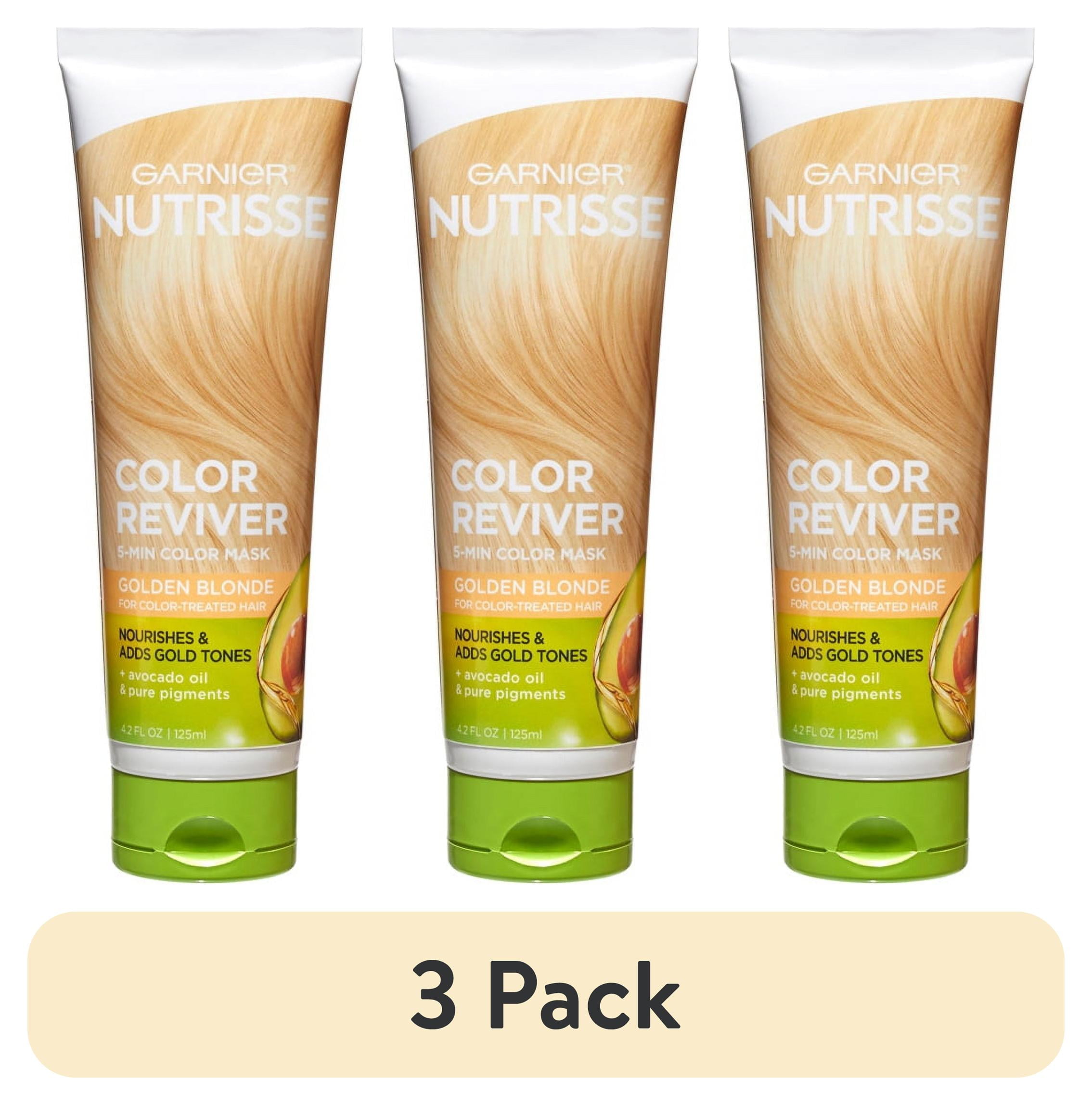 (3 pack) Garnier Nutrisse Color Reviver 5 Min Color Mask, Golden Blonde ...