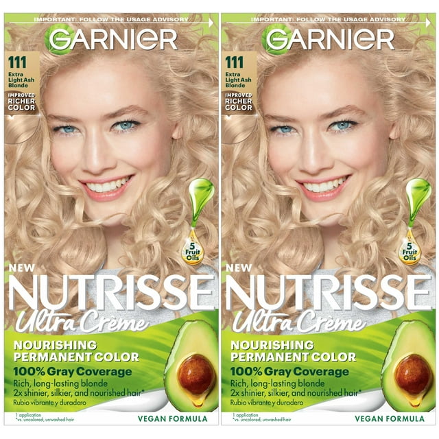Garnier Nutrisse Nourishing Creme Hair Color: 111 Extra-Light Ash ...