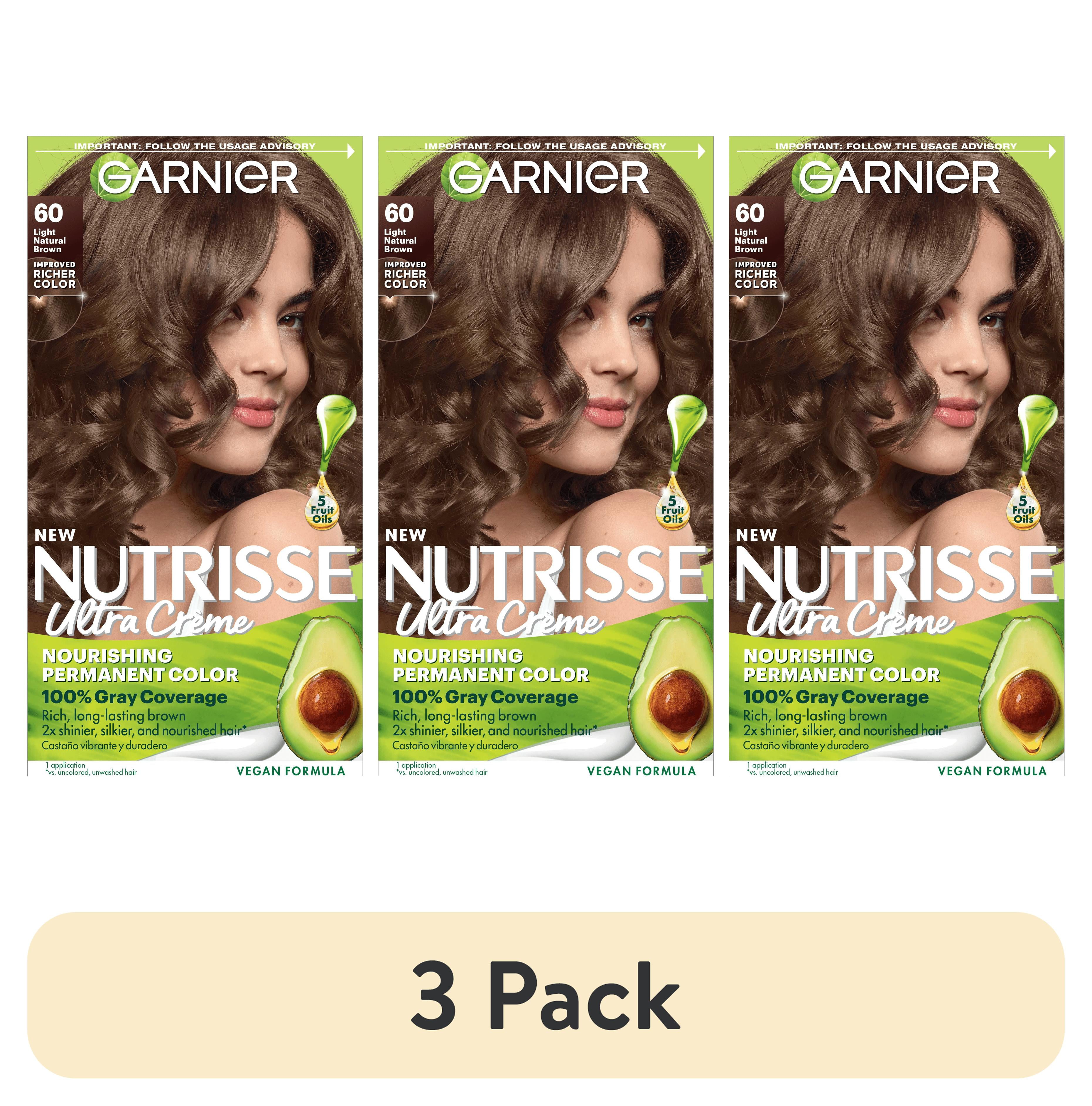 (3 pack) Garnier Nutrisse Nourishing Hair Color Creme, 060 Light ...