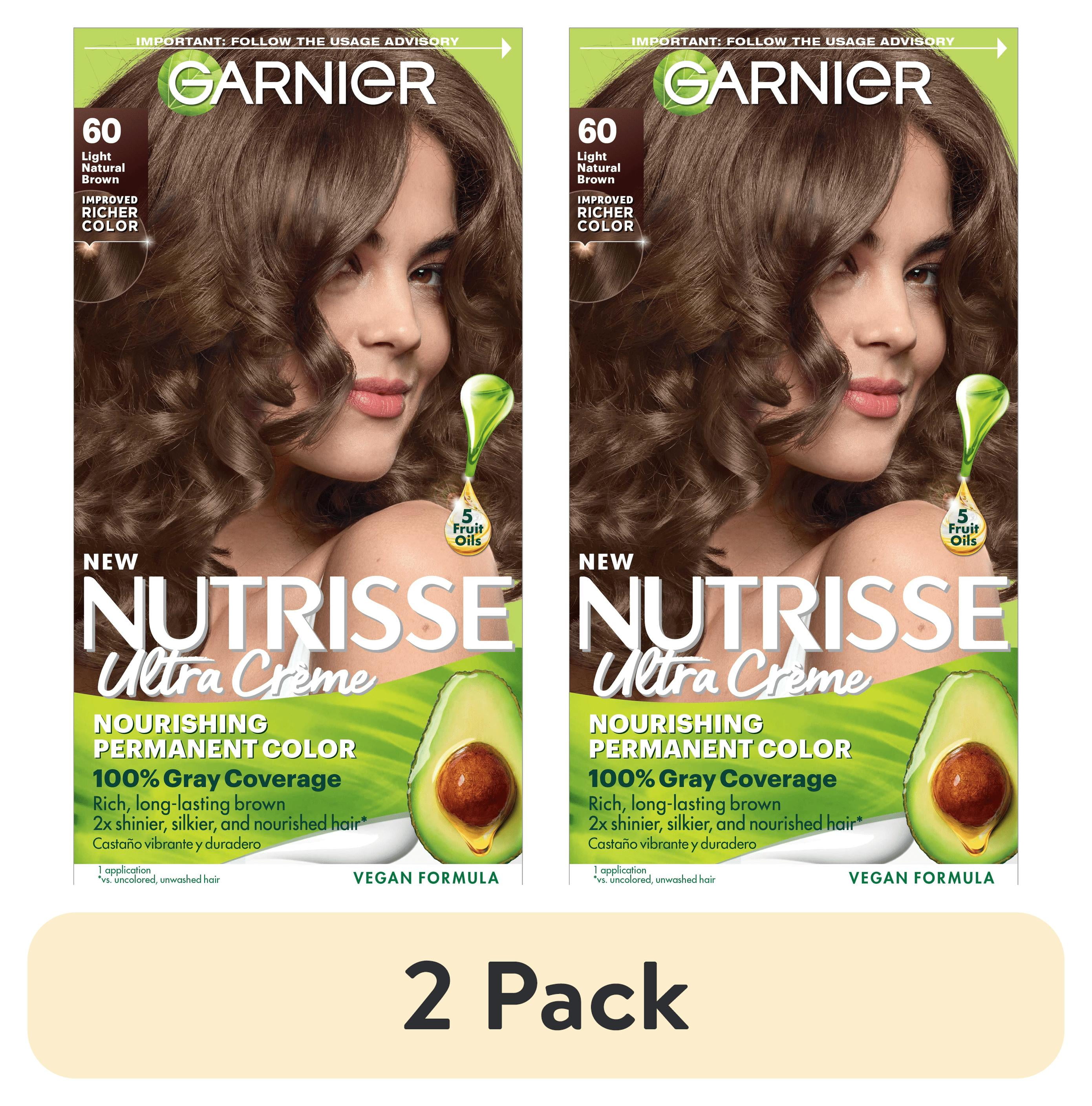 (2 pack) Garnier Nutrisse Nourishing Hair Color Creme, 060 Light ...