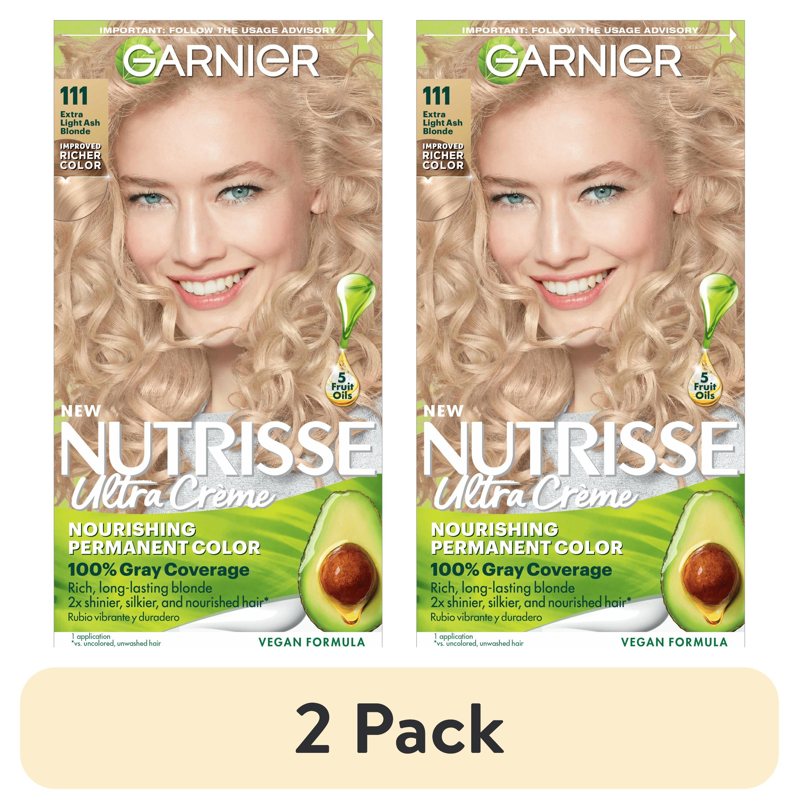 (2 pack) Garnier Nutrisse Nourishing Hair Color Creme, 111 Extra Light ...