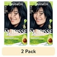 (2 pack) Garnier Nutrisse Nourishing Hair Color Creme, 22 Intense Blue ...