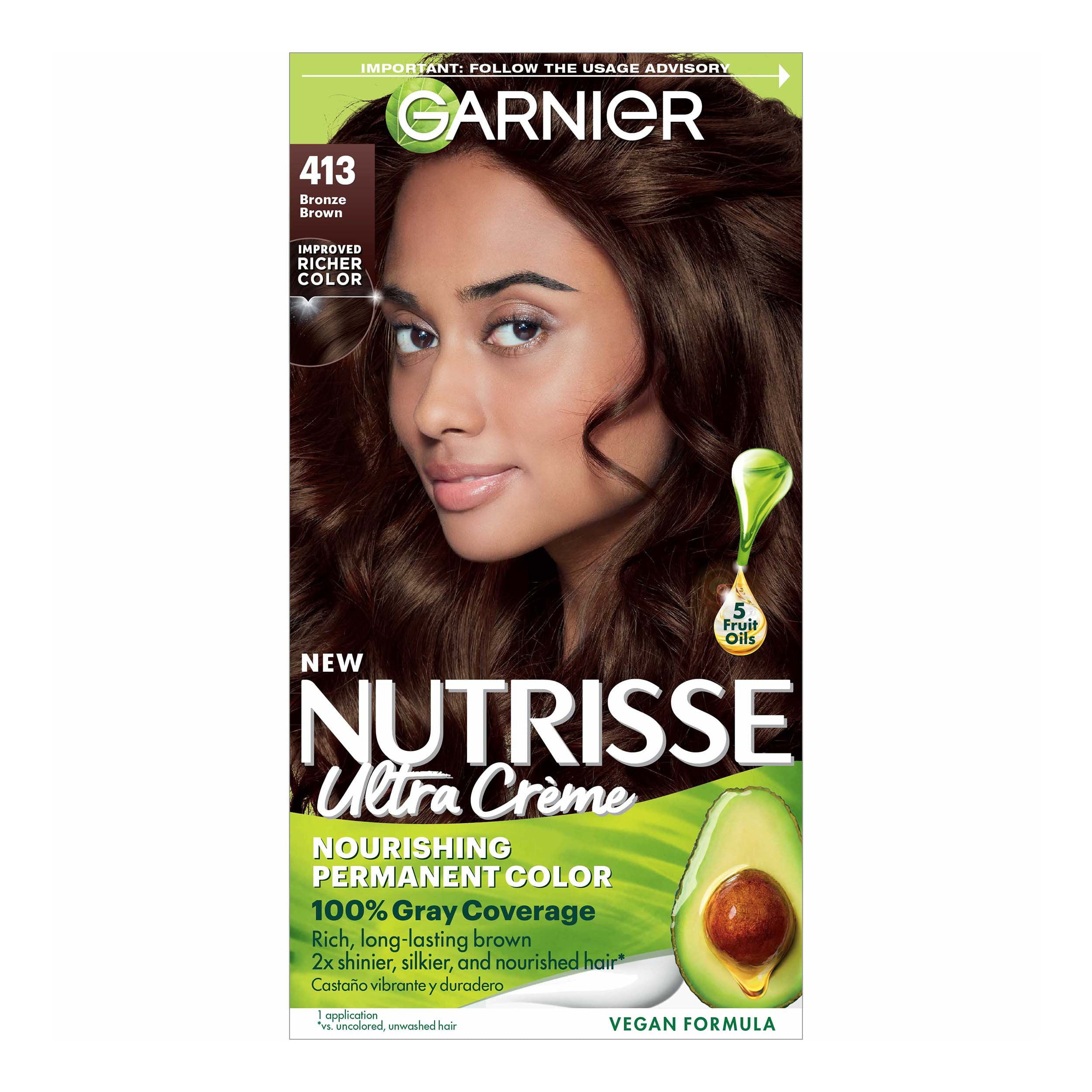 Garnier Nutrisse Nourishing Hair Color Creme - 413 Bronze Brown - Each ...