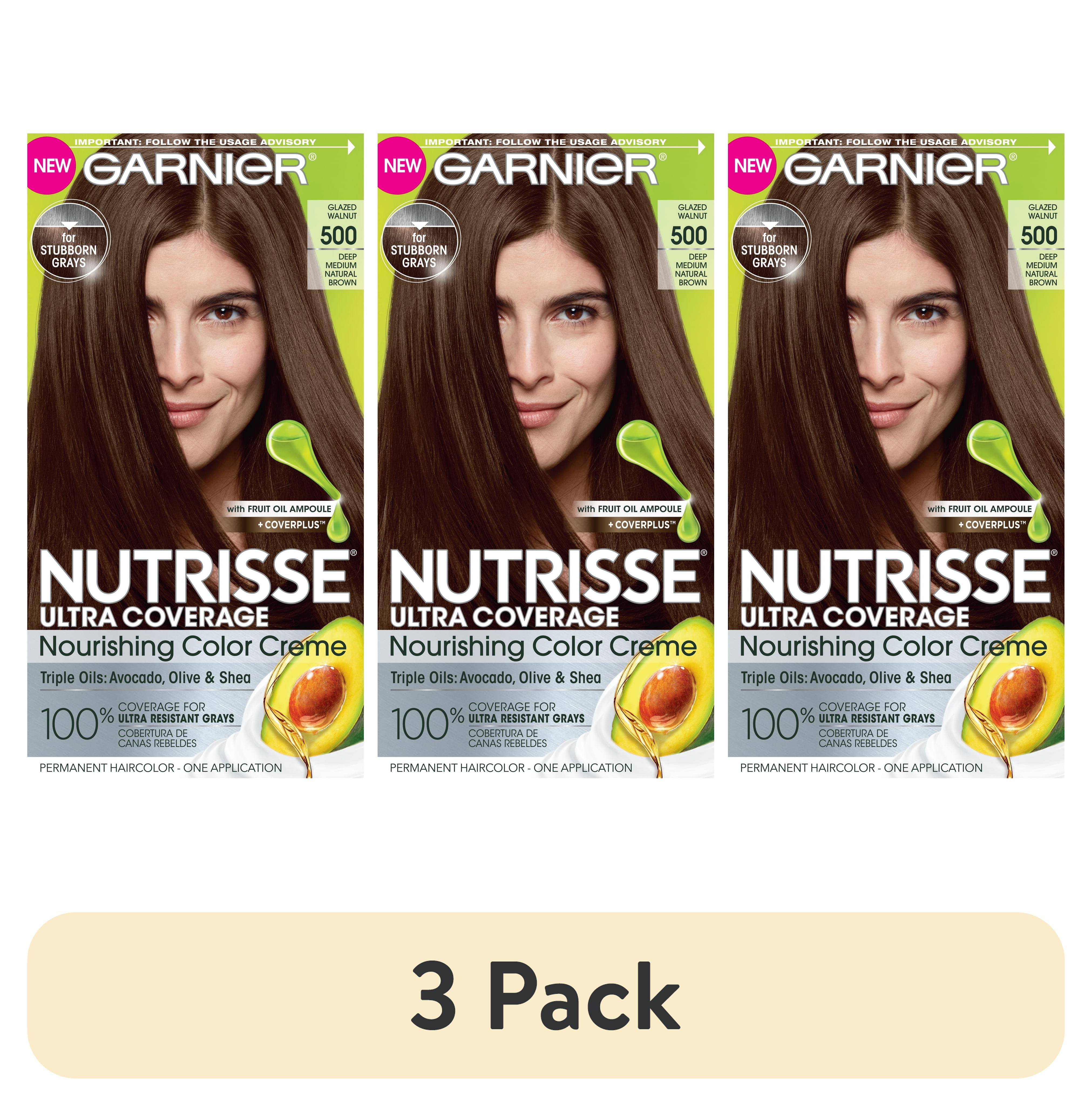 (3 pack) Garnier Nutrisse Nourishing Hair Color Creme 500 Deep Medium ...