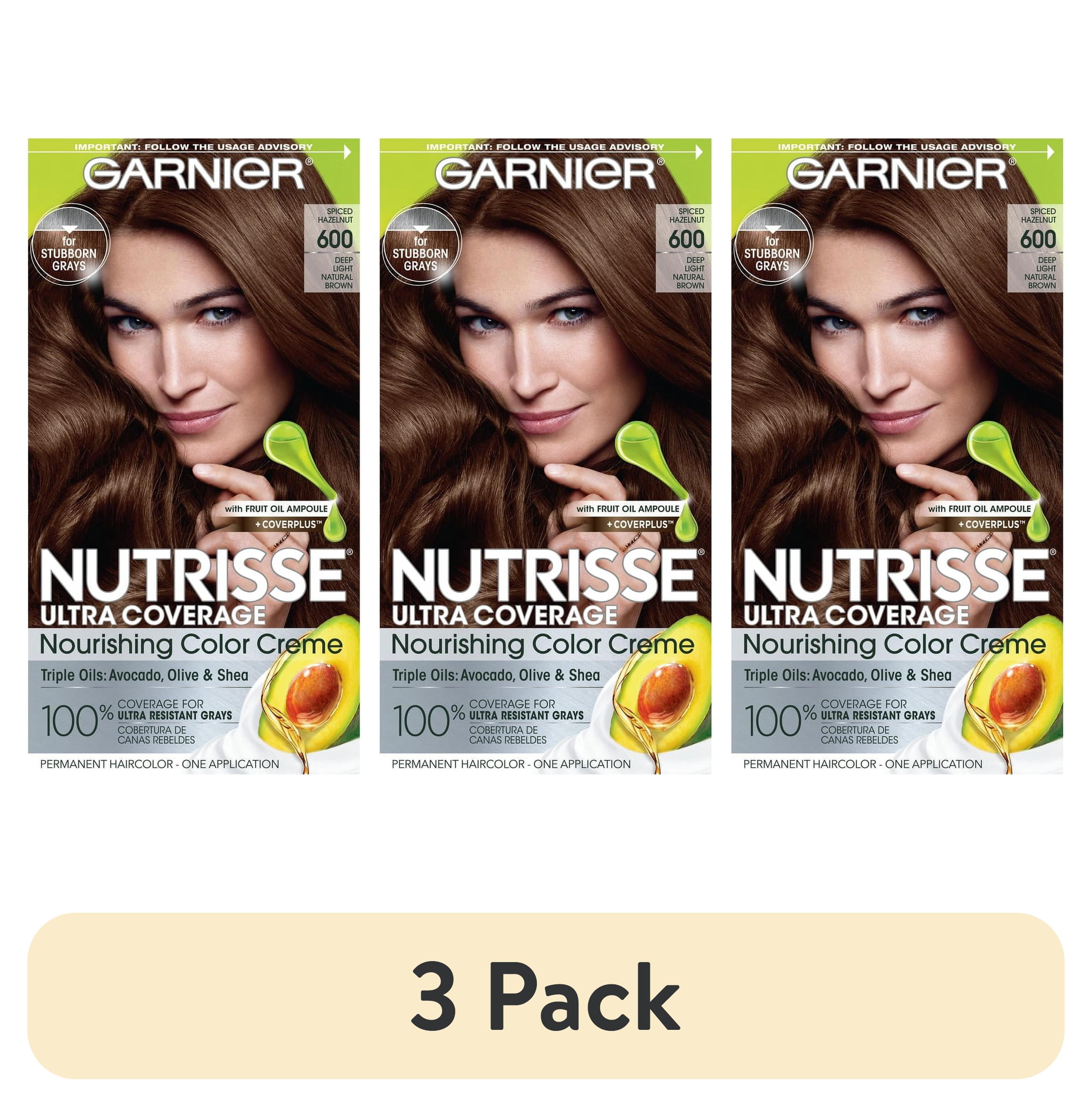 (3 pack) Garnier Nutrisse Nourishing Hair Color Creme, 600 Deep Light ...