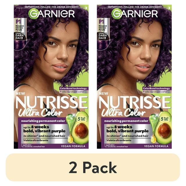 (2 pack) Garnier Nutrisse Ultra Color Nourishing Permanent Hair Color ...