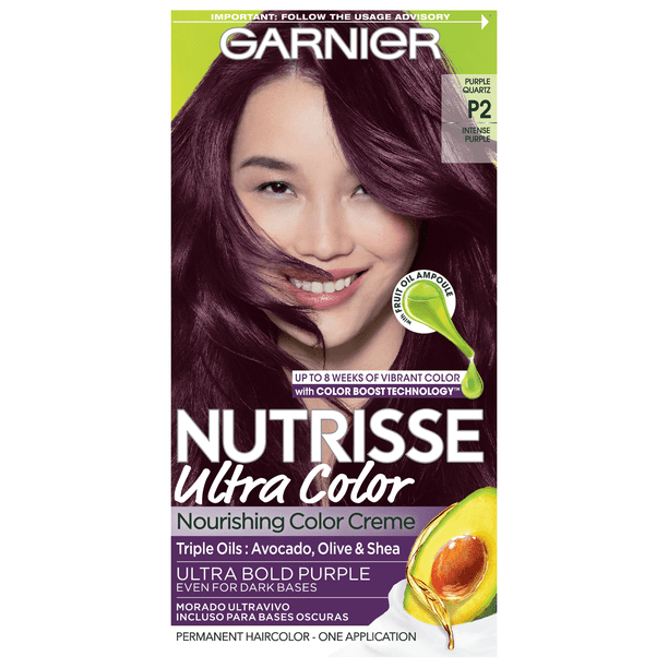 Garnier Nutrisse Nourishing Hair Color Creme, P2 Intense Purple ...
