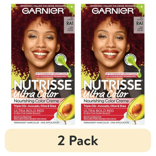 (2 pack) Garnier Nutrisse Ultra Color Nourishing Permanent Hair Color ...