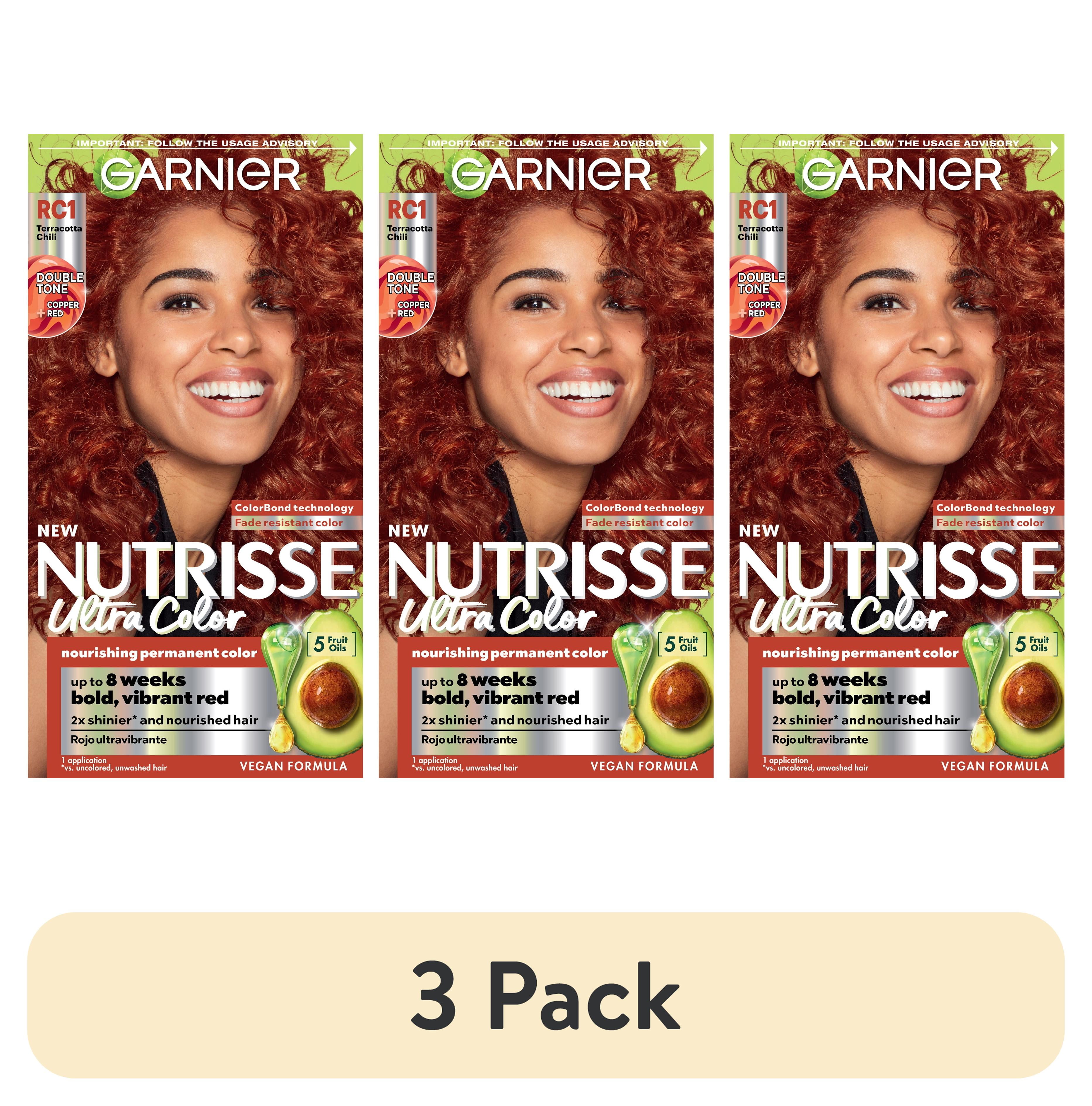 (3 pack) Garnier Nutrisse Ultra Color Bold Permanent Hair Color Kit ...