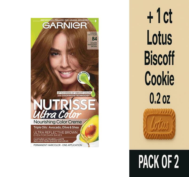 Garnier Nutrisse Ultra Color Nourishing Bold Permanent Hair Color Creme B4 Caramel Chocolate - 1 ...