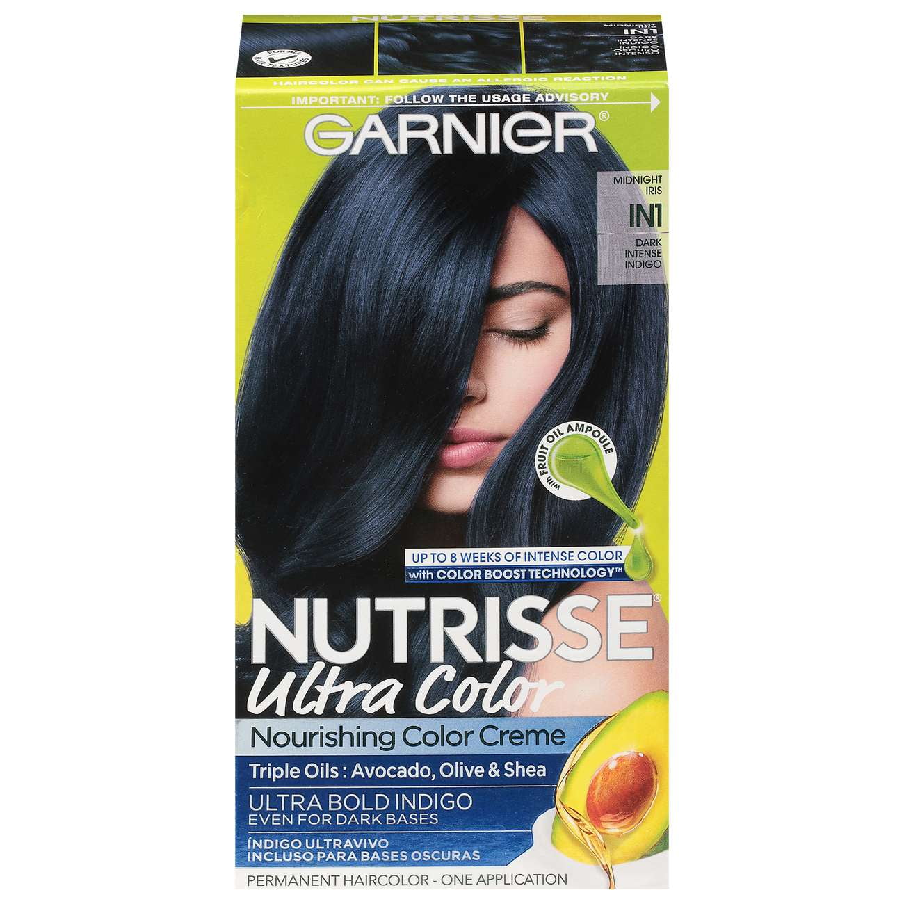 Garnier Nutrisse Ultra Color Nourishing Color Creme - IN1 Dark Intense ...