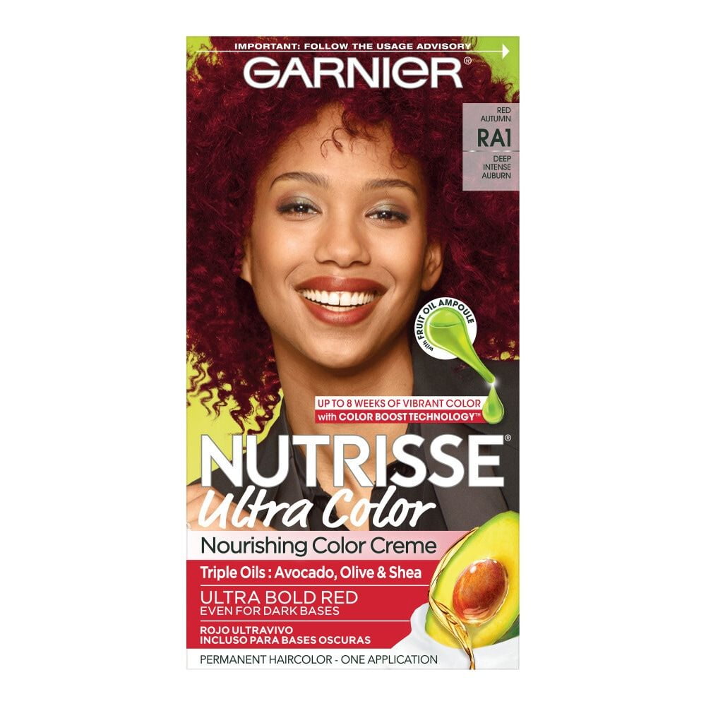 Garnier Nutrisse Ultra Color Nourishing Permanent Hair Color RA1 Deep ...