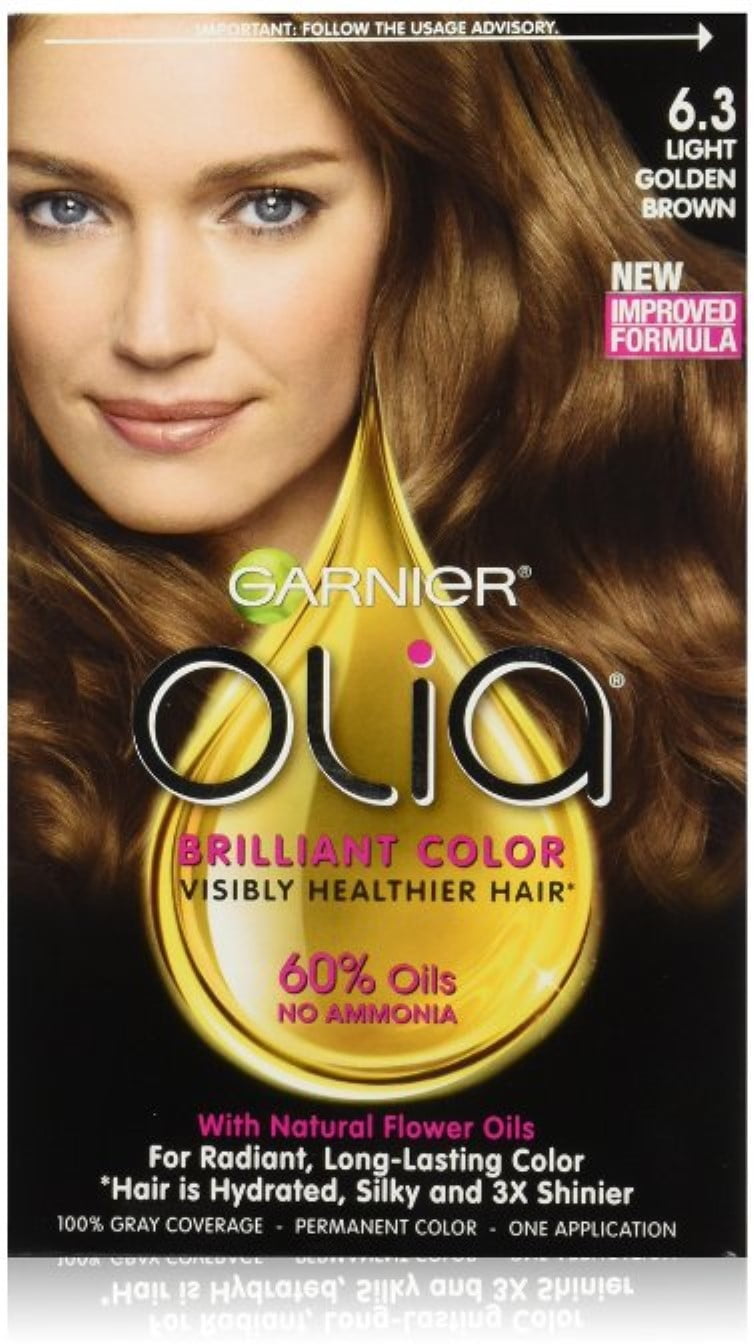 Garnier Oil Powered Permanent Haircolor, 6.3 Light Golden Brown 1 ea ...
