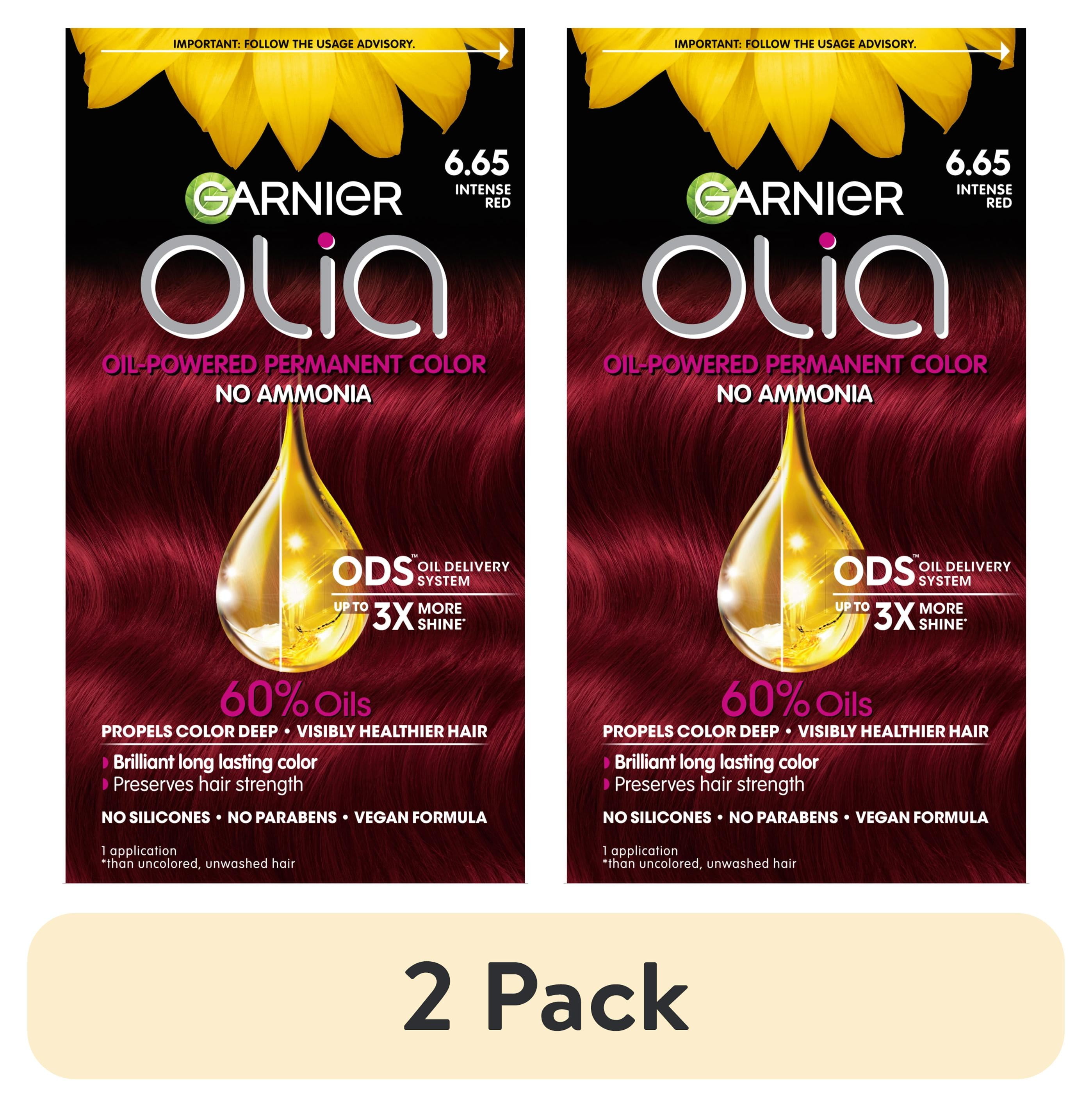 (2 pack) Garnier Olia Long Lasting Permanent Hair Color Kit with 60% ...