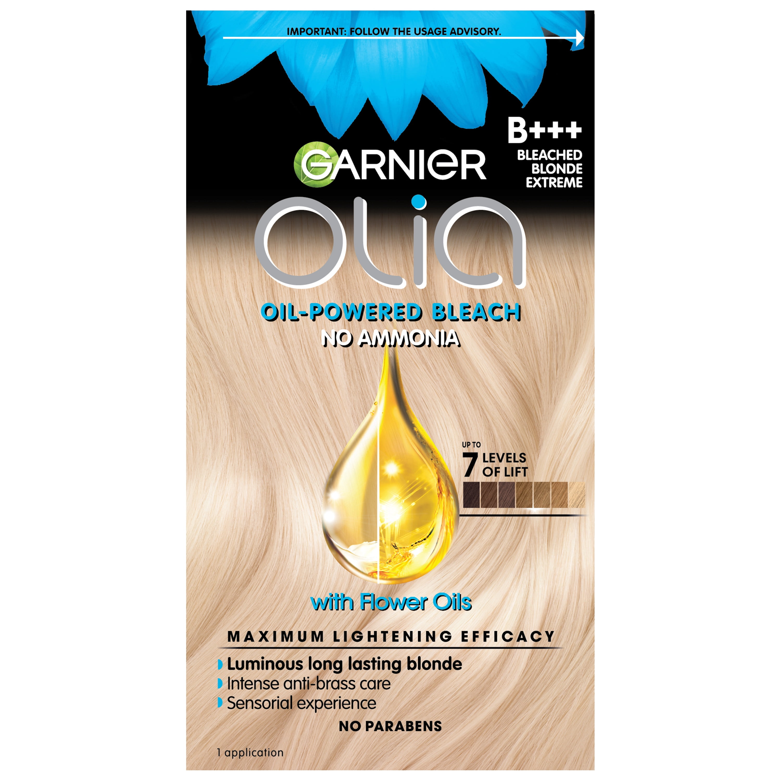 Garnier Olia Oil Powered Hair Bleach Kit, Blonde Extreme - Walmart.com