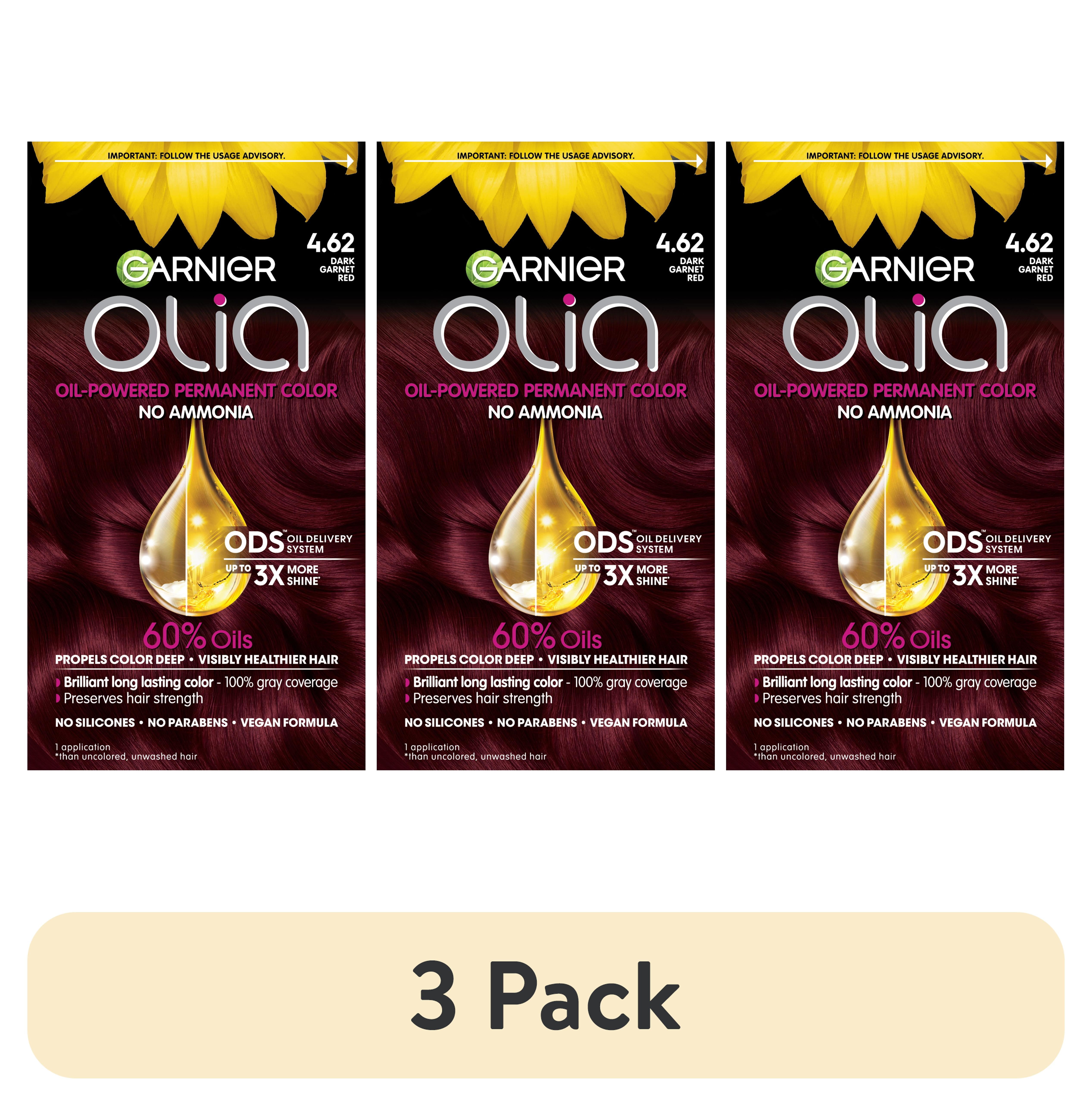 (3 pack) Garnier Olia Oil Powered Permanent Hair Color, 4.62 Dark ...