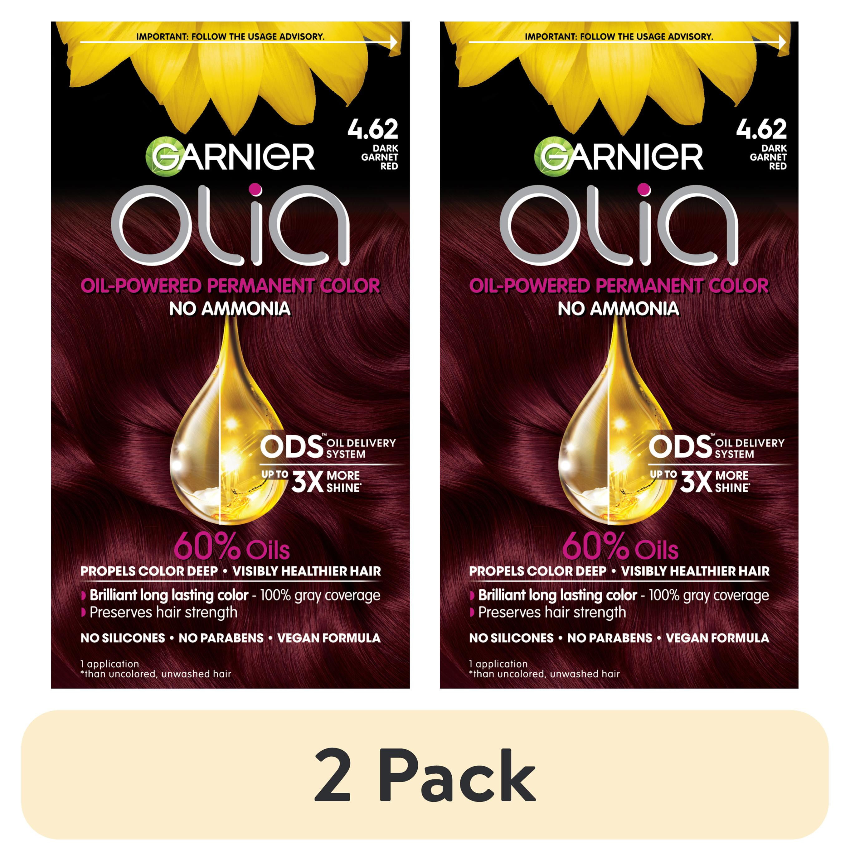 (2 pack) Garnier Olia Oil Powered Permanent Hair Color, 4.62 Dark ...