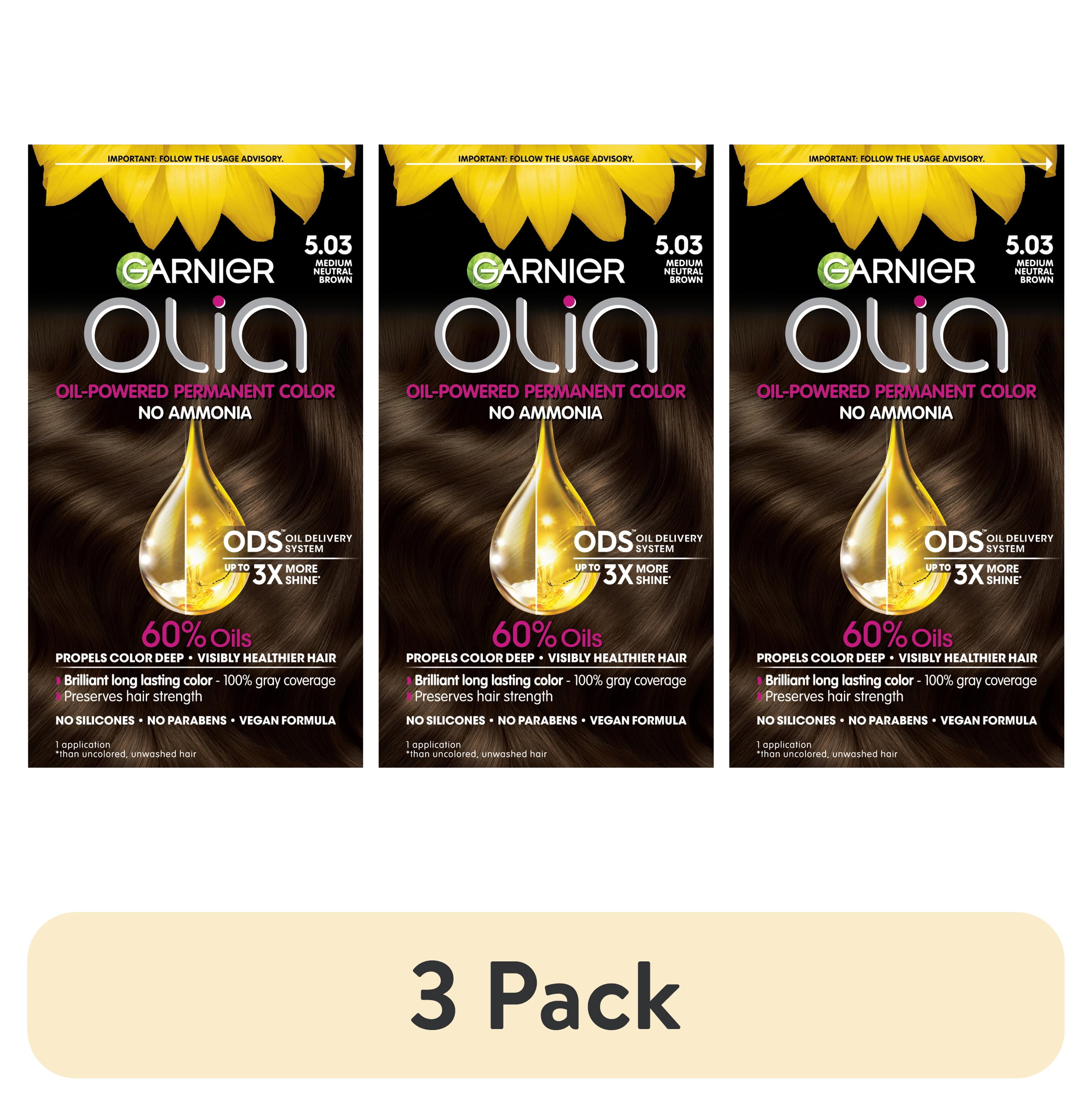 (3 pack) Garnier Olia Oil Powered Permanent Hair Color, 5.03 Medium ...