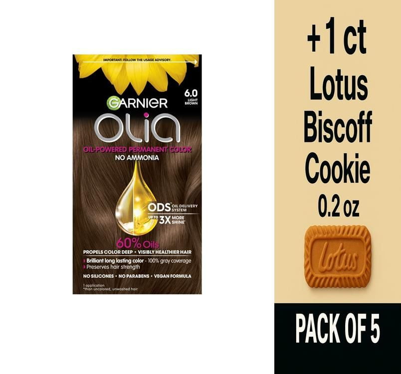 Garnier Olia Oil Powered Permanent Hair Color 6.0 Light Brown 1.0 ct ...