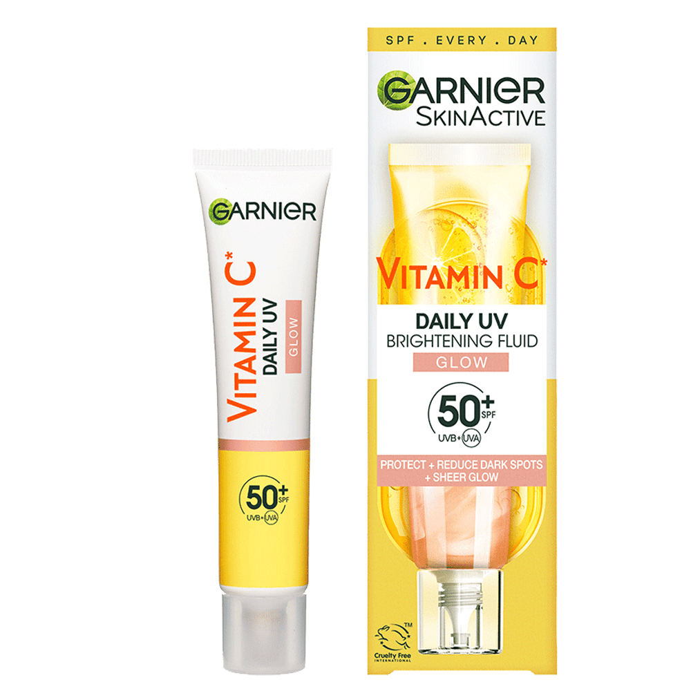 Garnier Skin Active Vitamin C Daily UV Brightening Fluid Sheer Glow ...