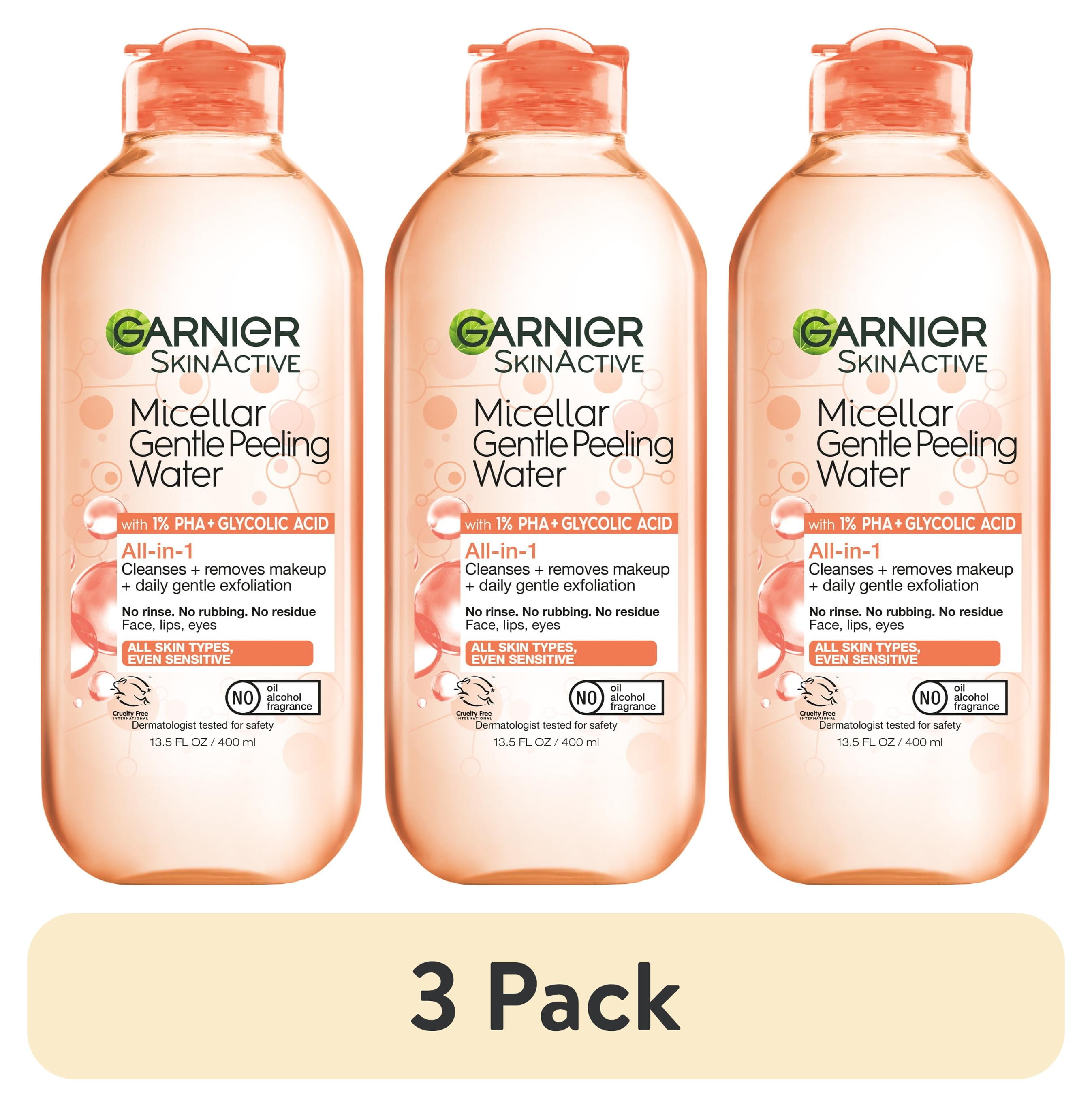 (3 pack) Garnier SkinActive Micellar Gentle Peeling Water Facial ...