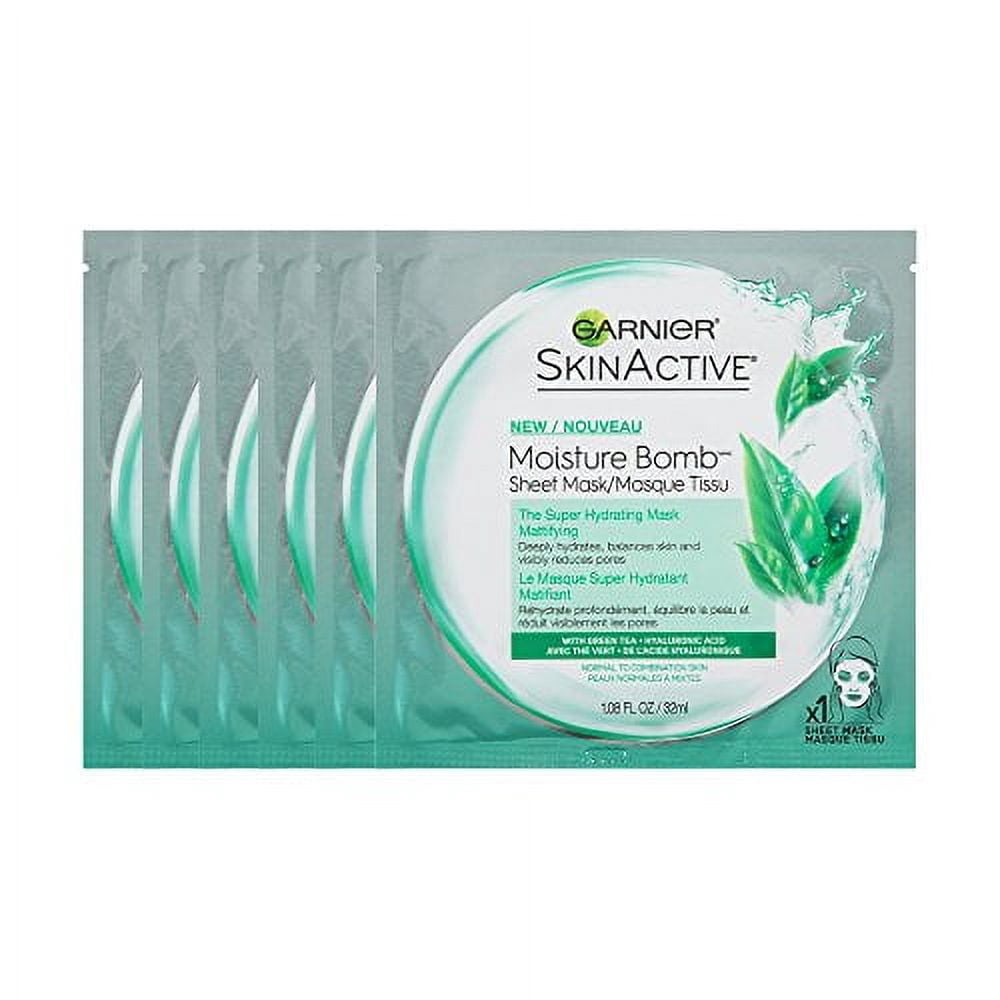Garnier SkinActive Super Hydrating Sheet Mask, Mattifying, 6 COUNT ...