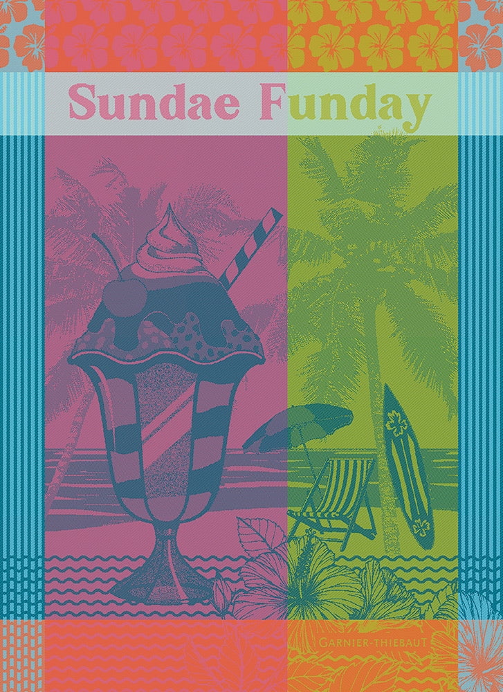 Garnier Thiebaut French Country Kitchen Tea Towel Sundae Funday Fruity ...