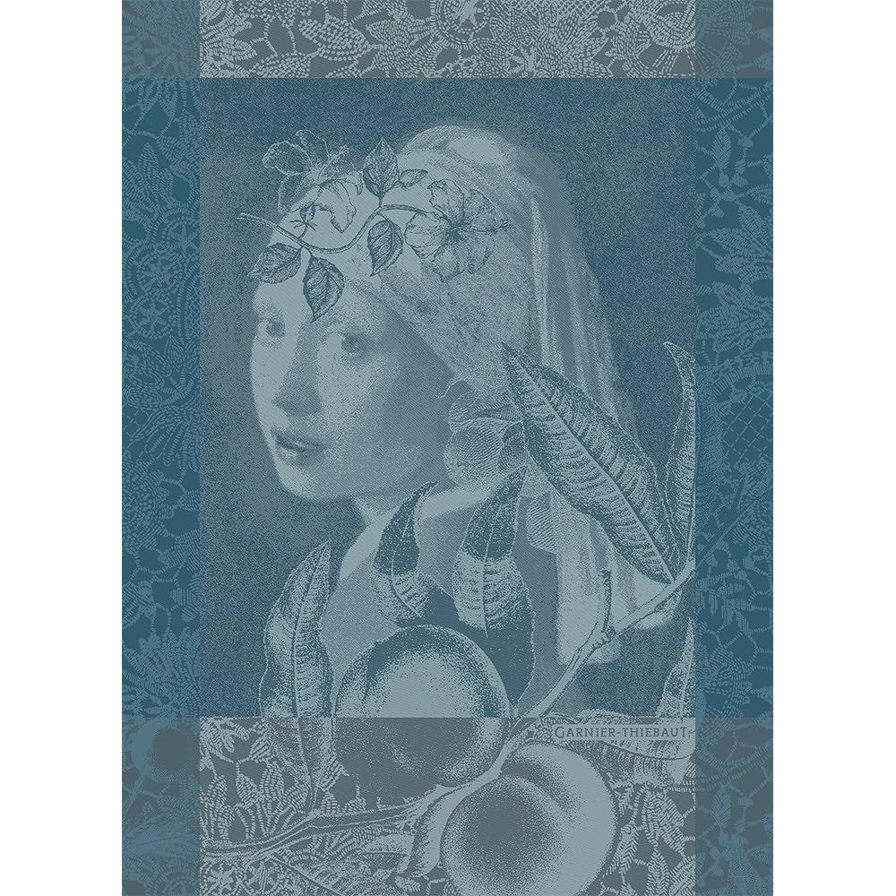 Garnier Thiebaut French Jacquard Kitchen Towels Femme A La Perle Bleu - Walmart.com