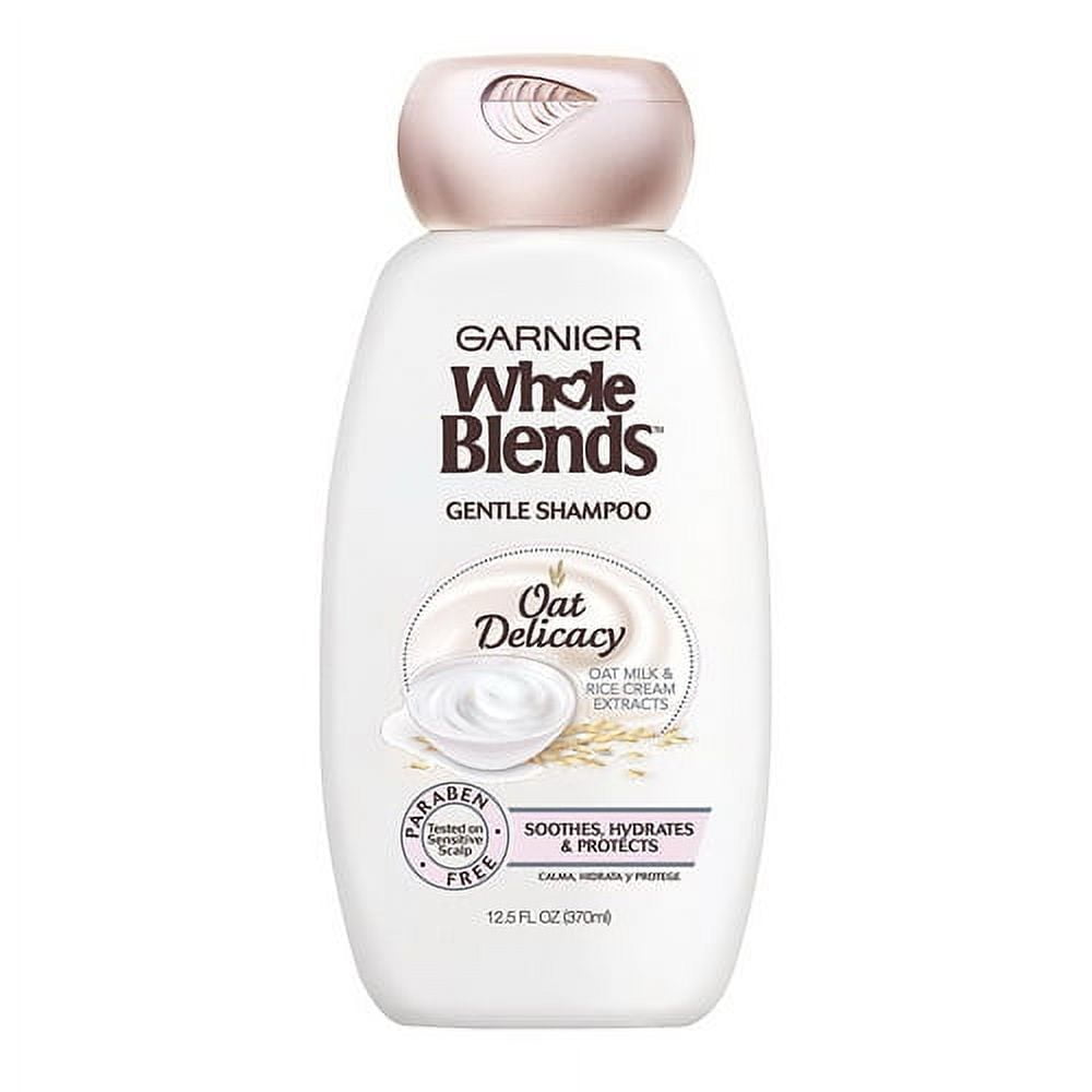Garnier Whole Blends Gentle Shampoo with Oat Milk & Cream Extracts, 12 ...