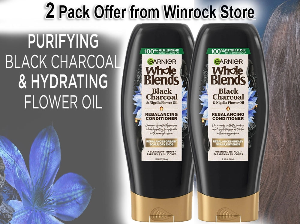 Garnier Whole Blends Rebalancing Cleansing Conditioner with Black ...