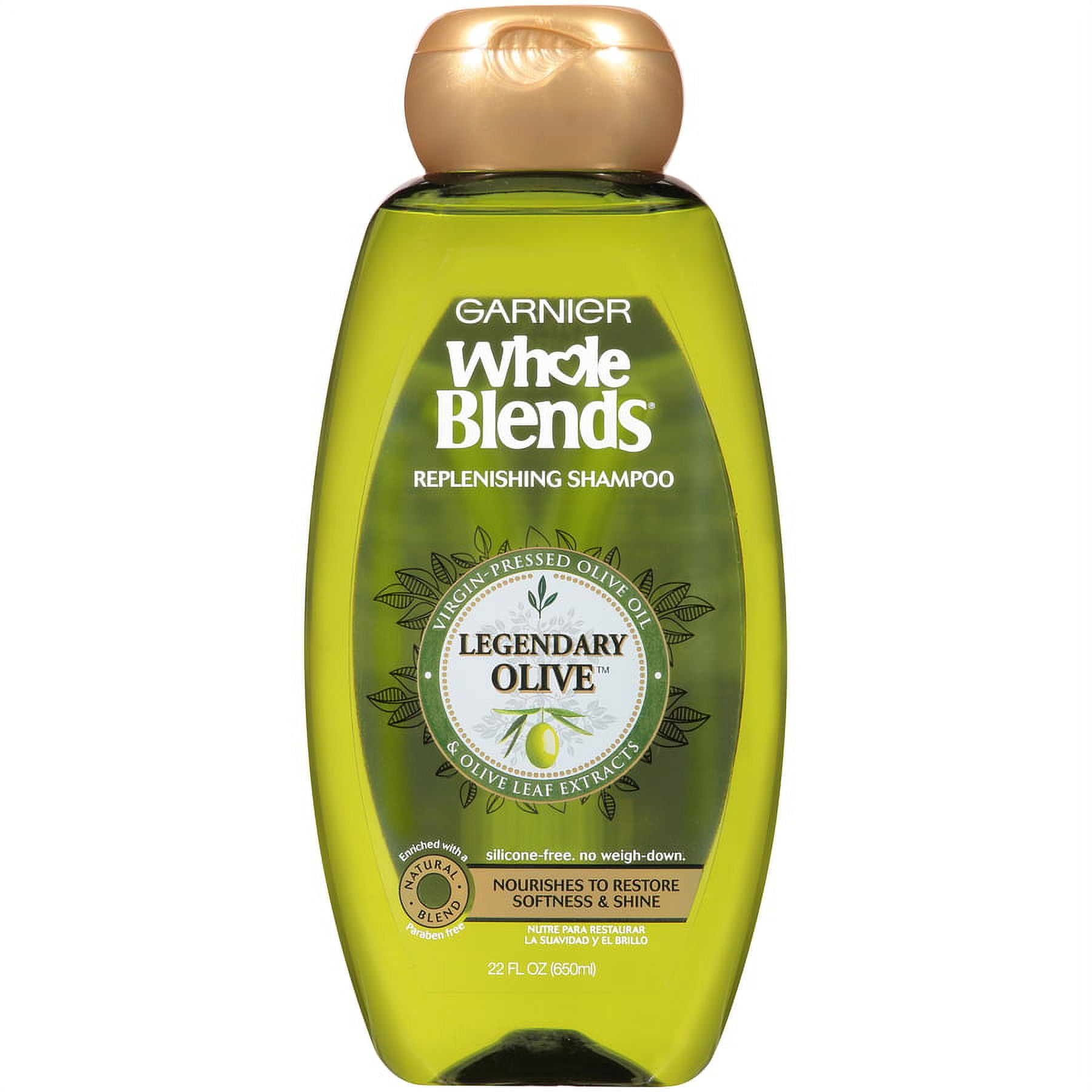Garnier Whole Blends Replenishing Shampoo with Virgin-Pressed Olive Oil ...