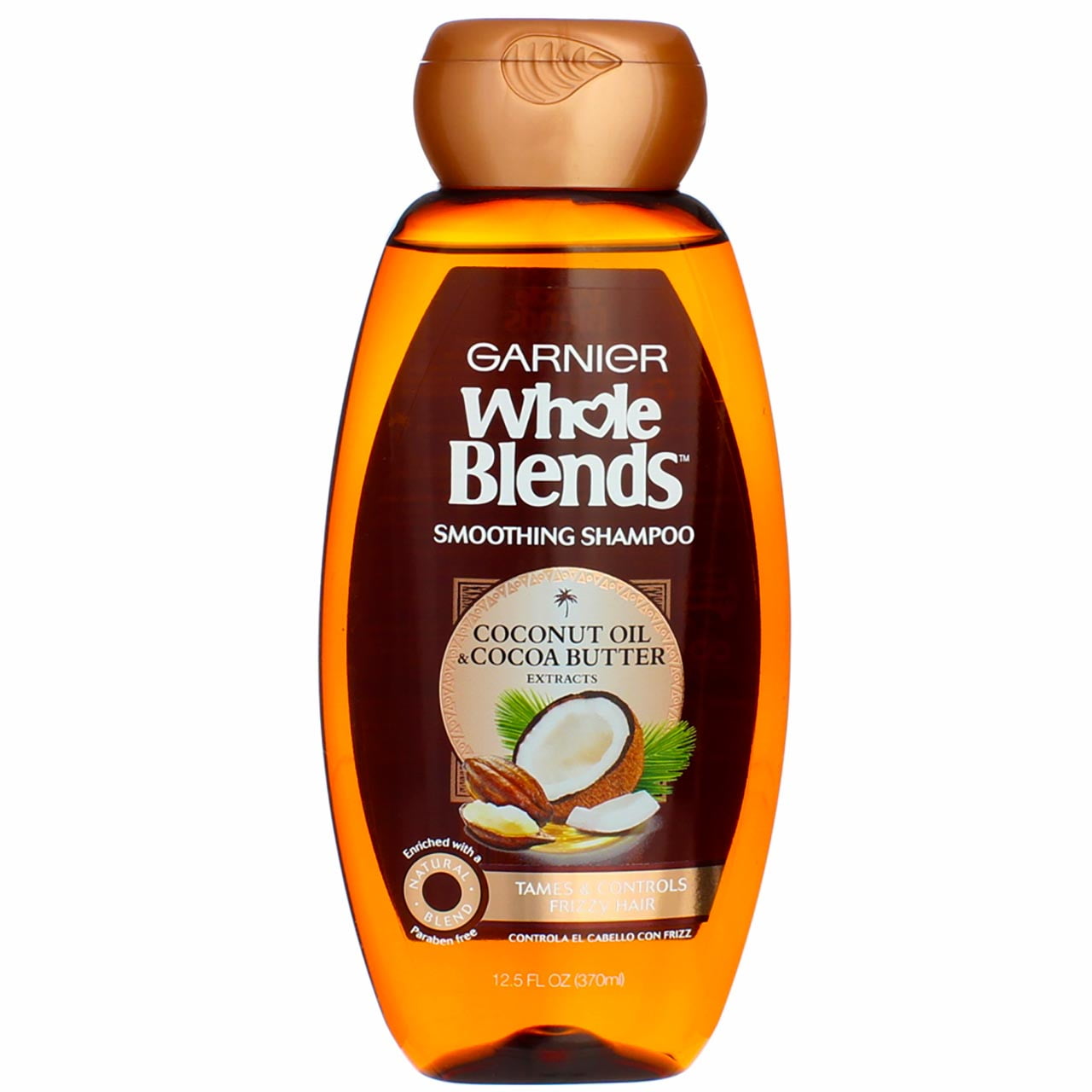 Garnier Whole Blends Shampoo, Coconut Oil and Cocoa Extracts, Smoothing ...
