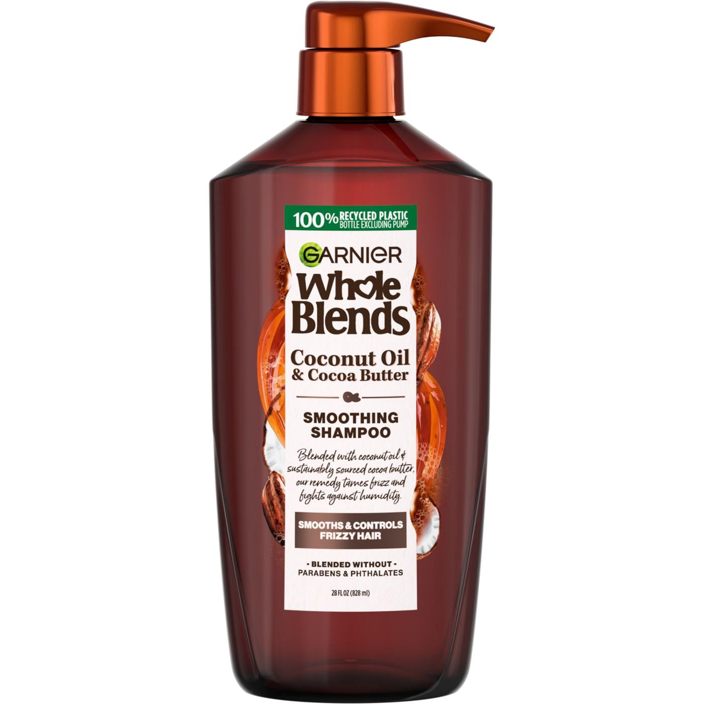 Garnier Whole Blends Smoothing Shampoo, Coconut Oil and Cocoa Butter ...