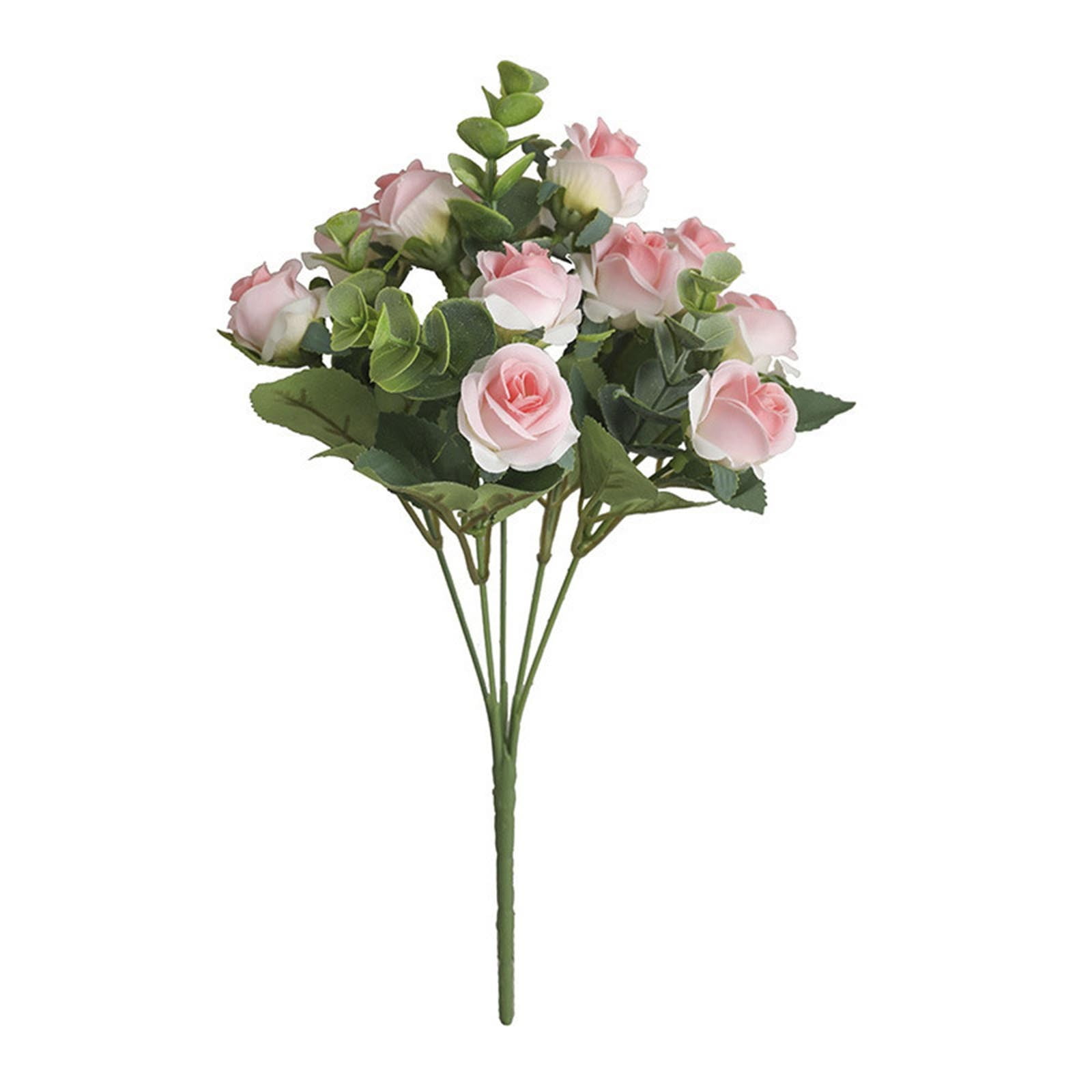 Garoy Artificial Roses for Outdoors, Pink Artificial Roses with Long ...