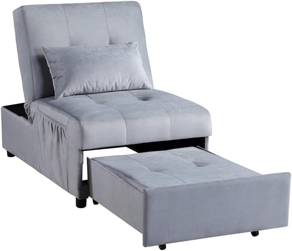 Garrell 4 in 1 Multi Function Convertible Sleeper Bed Chair Lounger ...