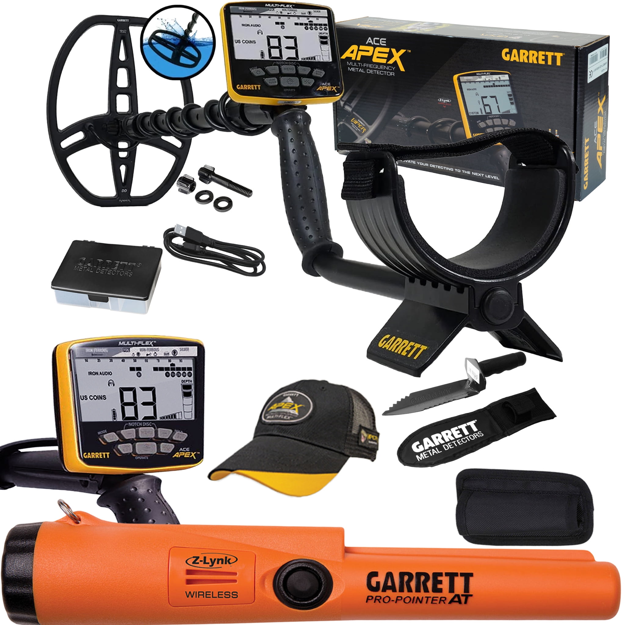 Garrett ACE APEX Metal Detector with 8.5 x 11 Multi-Flex Raider Coil Special - Walmart.com