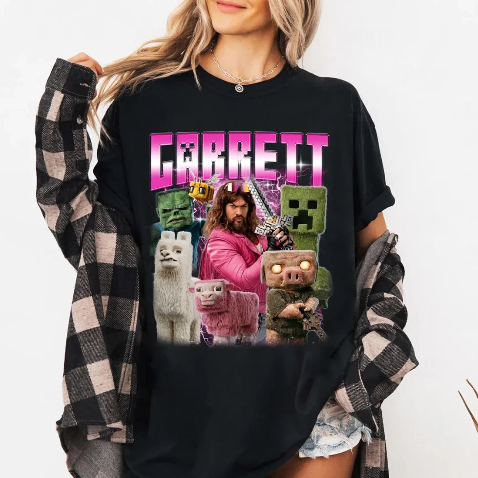 Garrett Minecraft Movie Shirt – Meme Tee for Minecraft Fans & Gamers ...