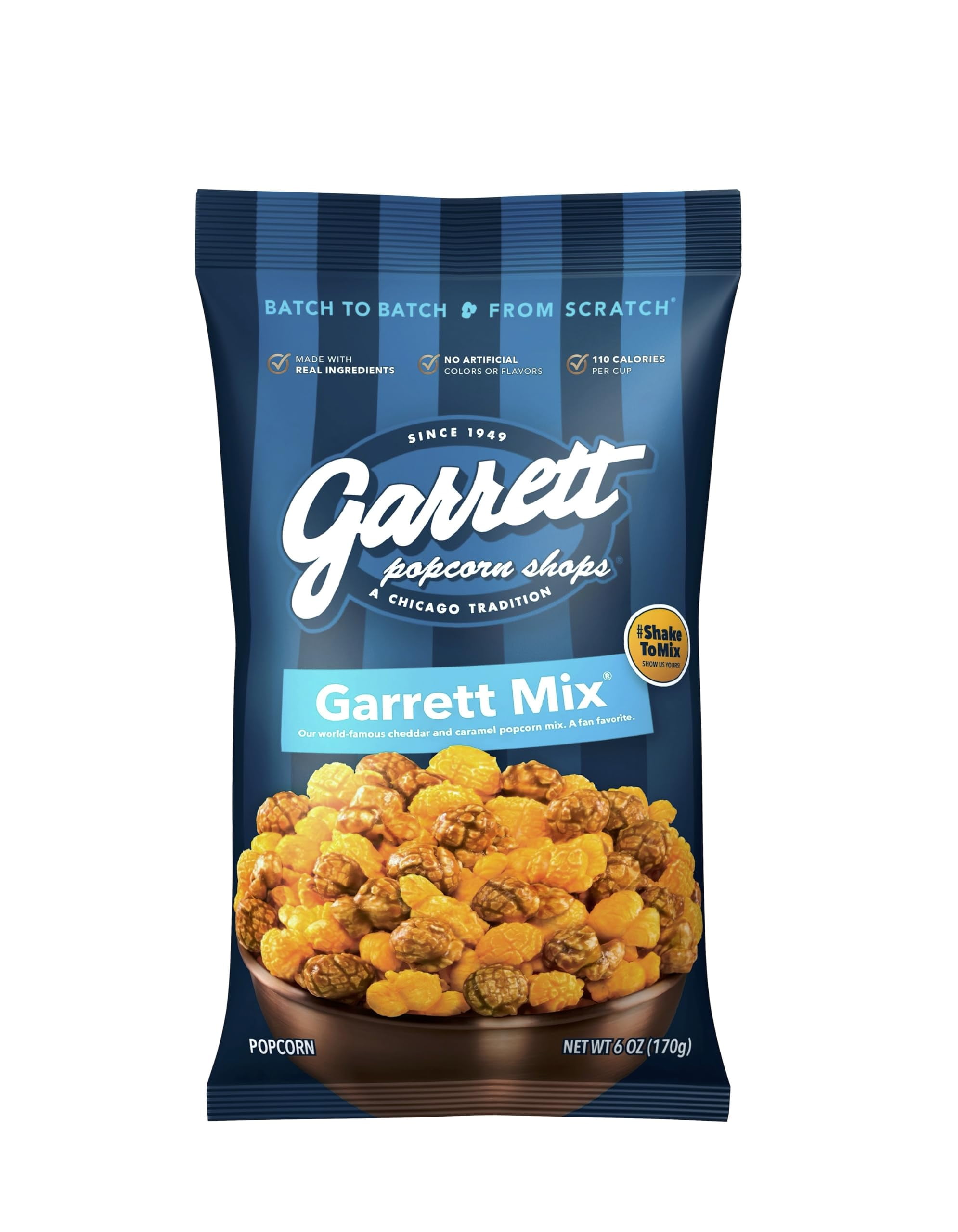 Garrett Popcorn Garrett Mix, 6.0Oz, 1 Bag, Cheese And Caramel Gourmet ...