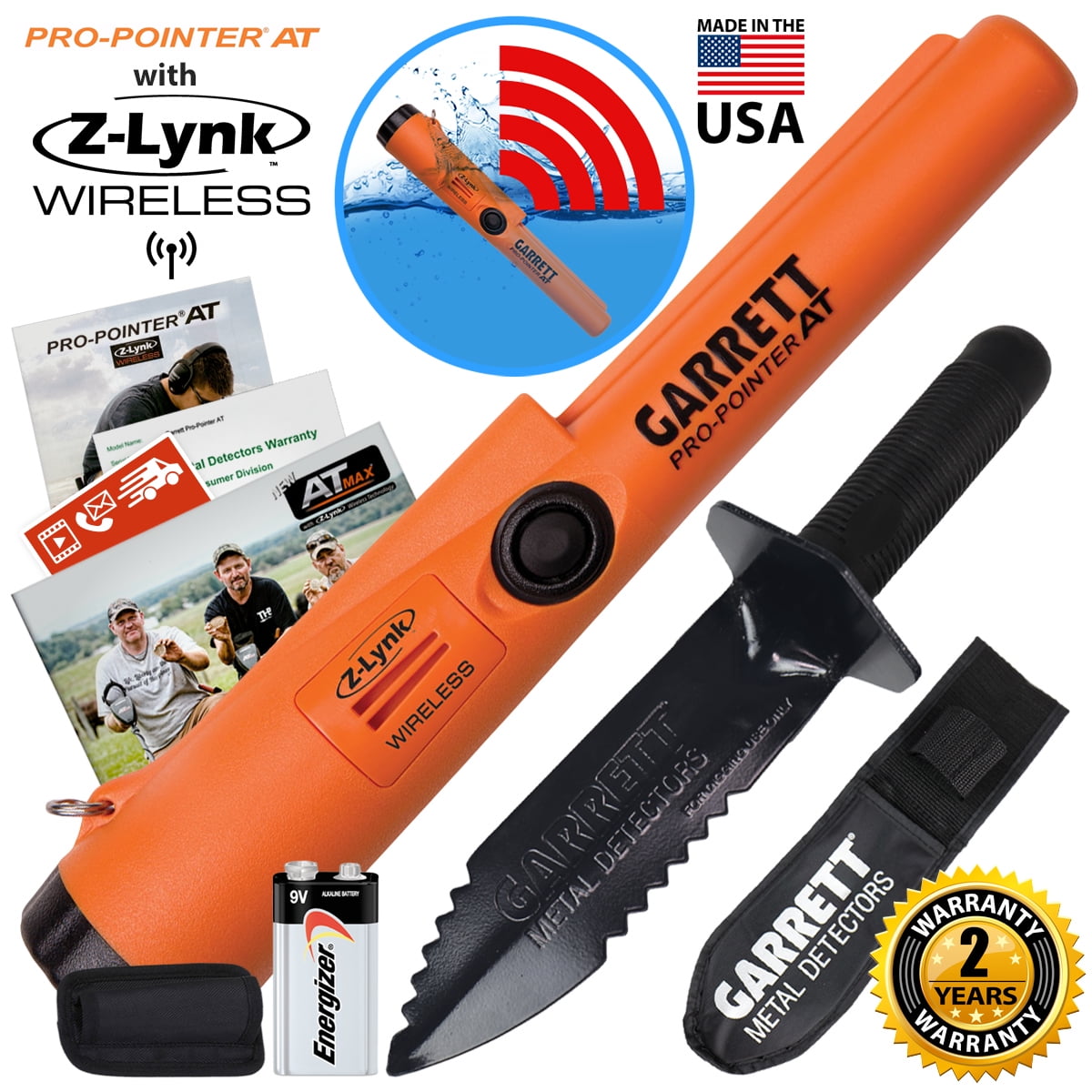 Garrett Pro Pointer AT Z-LYNK Waterproof Pinpointer & Edge Digger ...