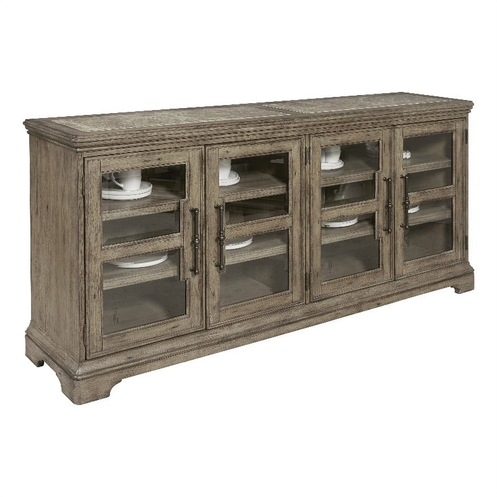 Garrison Cove 4-Door Buffet with Marble-Top in Honey Brown by Pulaski ...