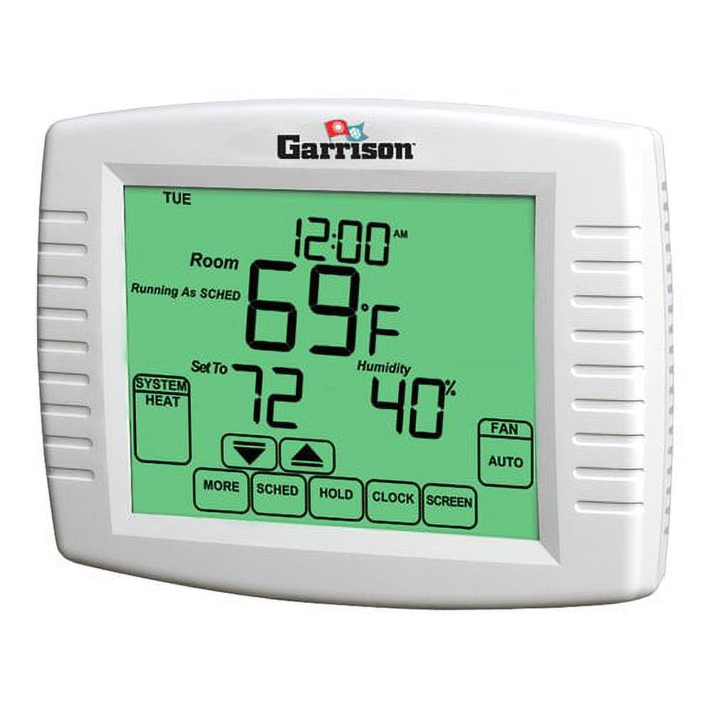Garrison Touchscreen Thermostat, 3 Stage Heat/ 2 Stage Cool - Walmart.com
