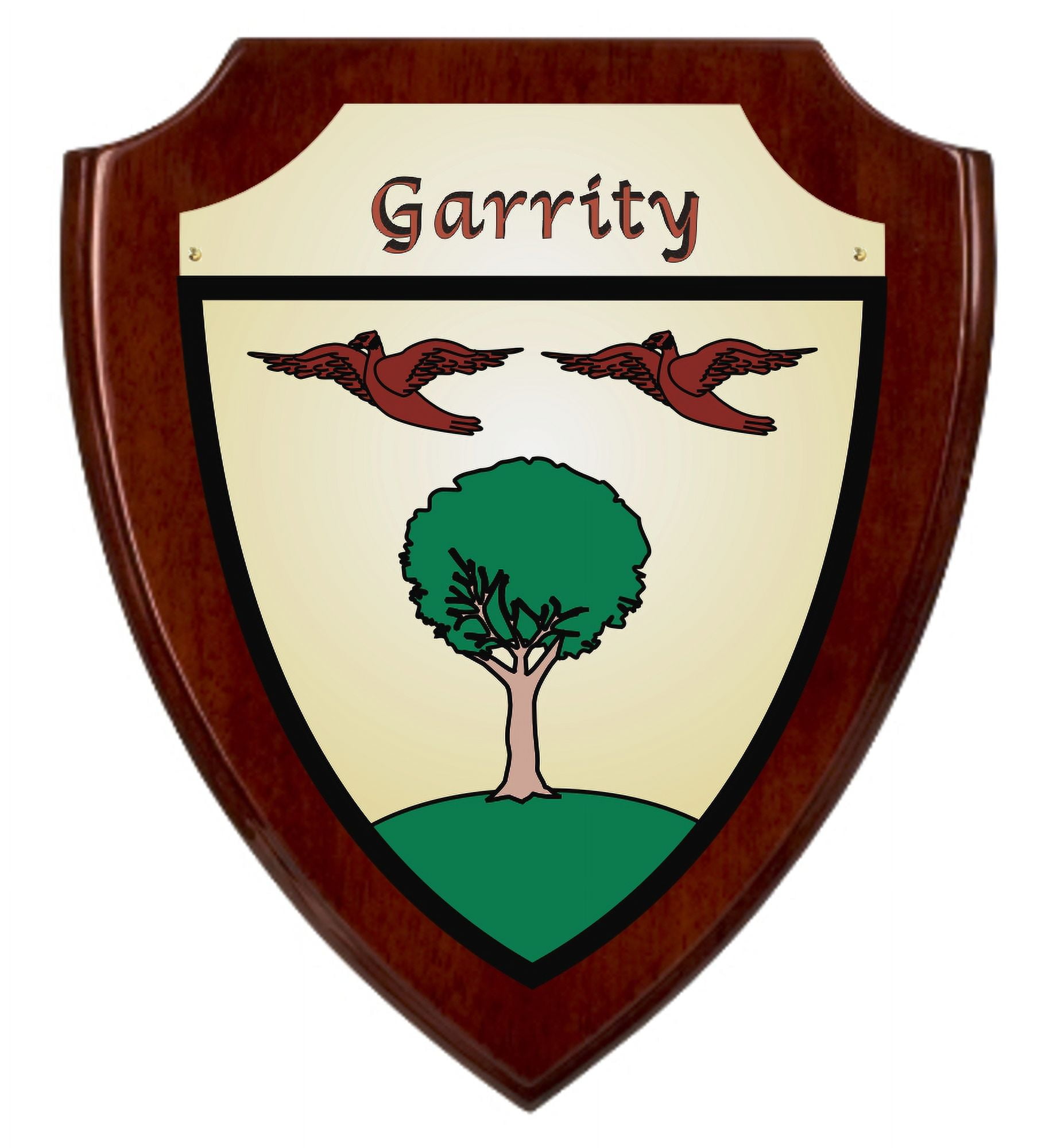 Garrity Irish Coat of Arms Shield Plaque - Rosewood Finish - Walmart.com