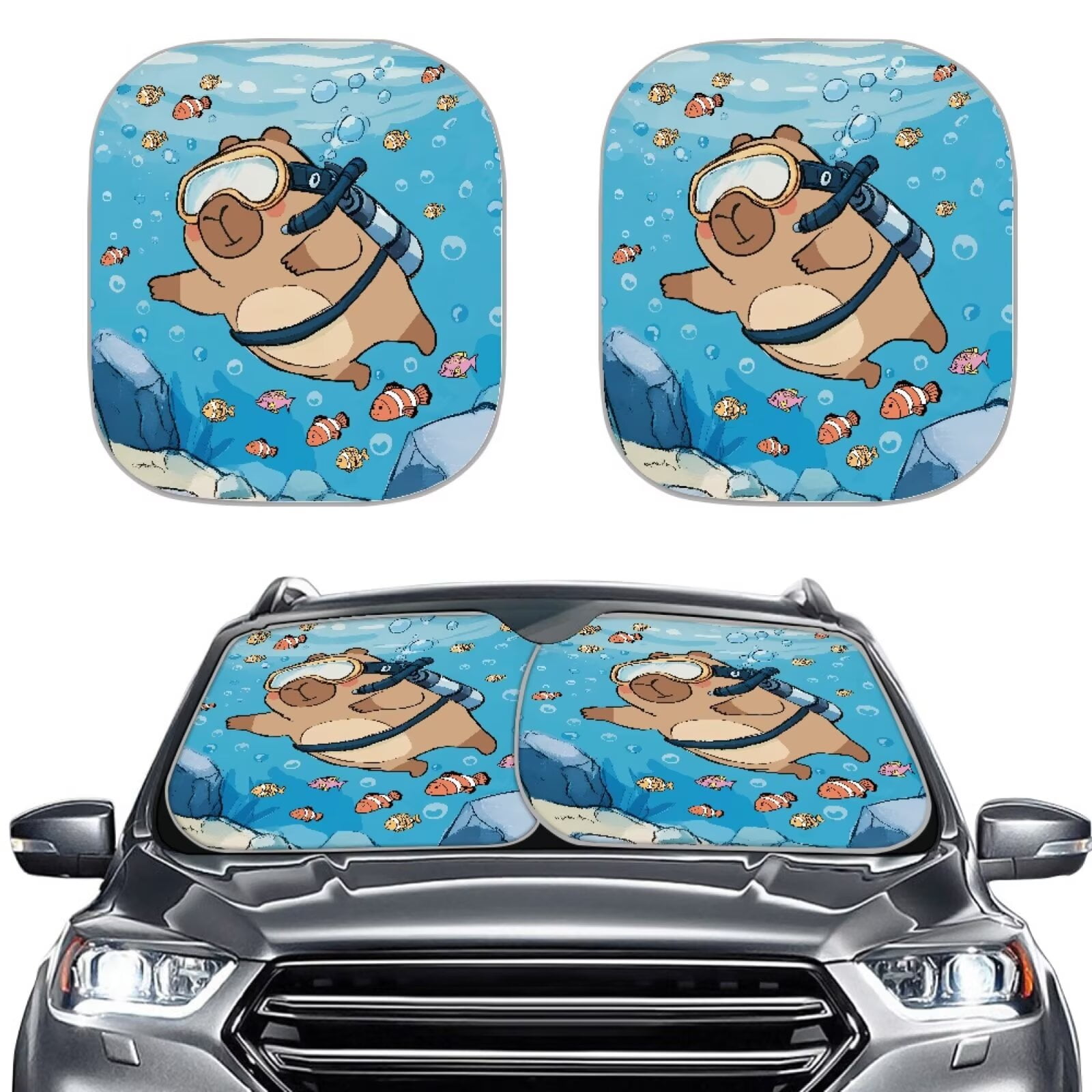 Garronmavis Automotive Windshield Sunshades Car Sun Shade Auto Sun ...