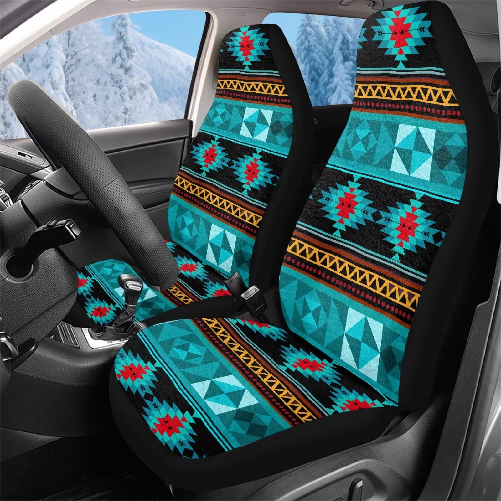 Garronmavis Aztec Fuzzy Car Seat Covers Car Seat Covers Full Set of 2 ...